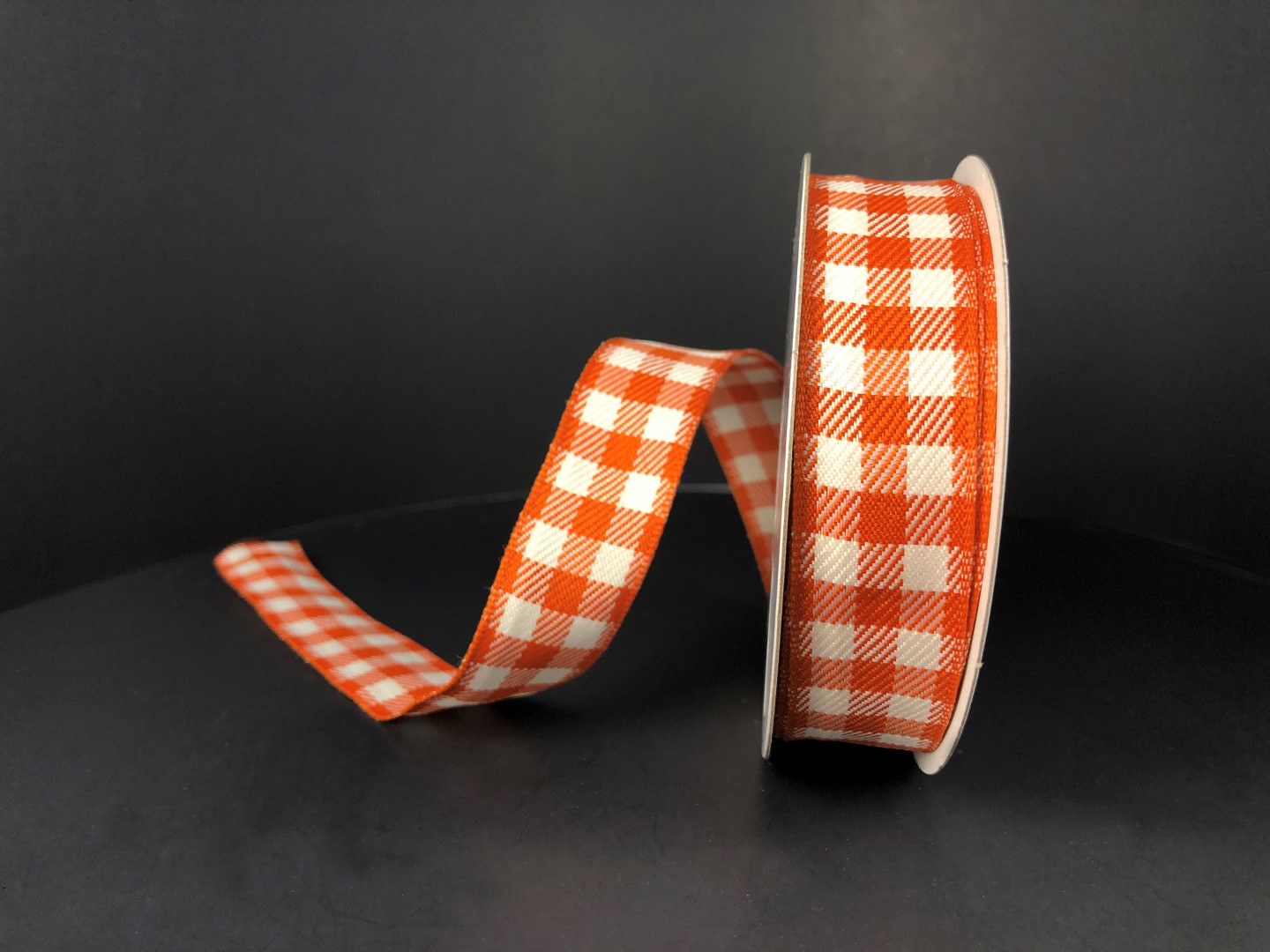7/8" Rust and White Buffalo Plaid Ribbon on a 10 yard roll - Kelea's ...