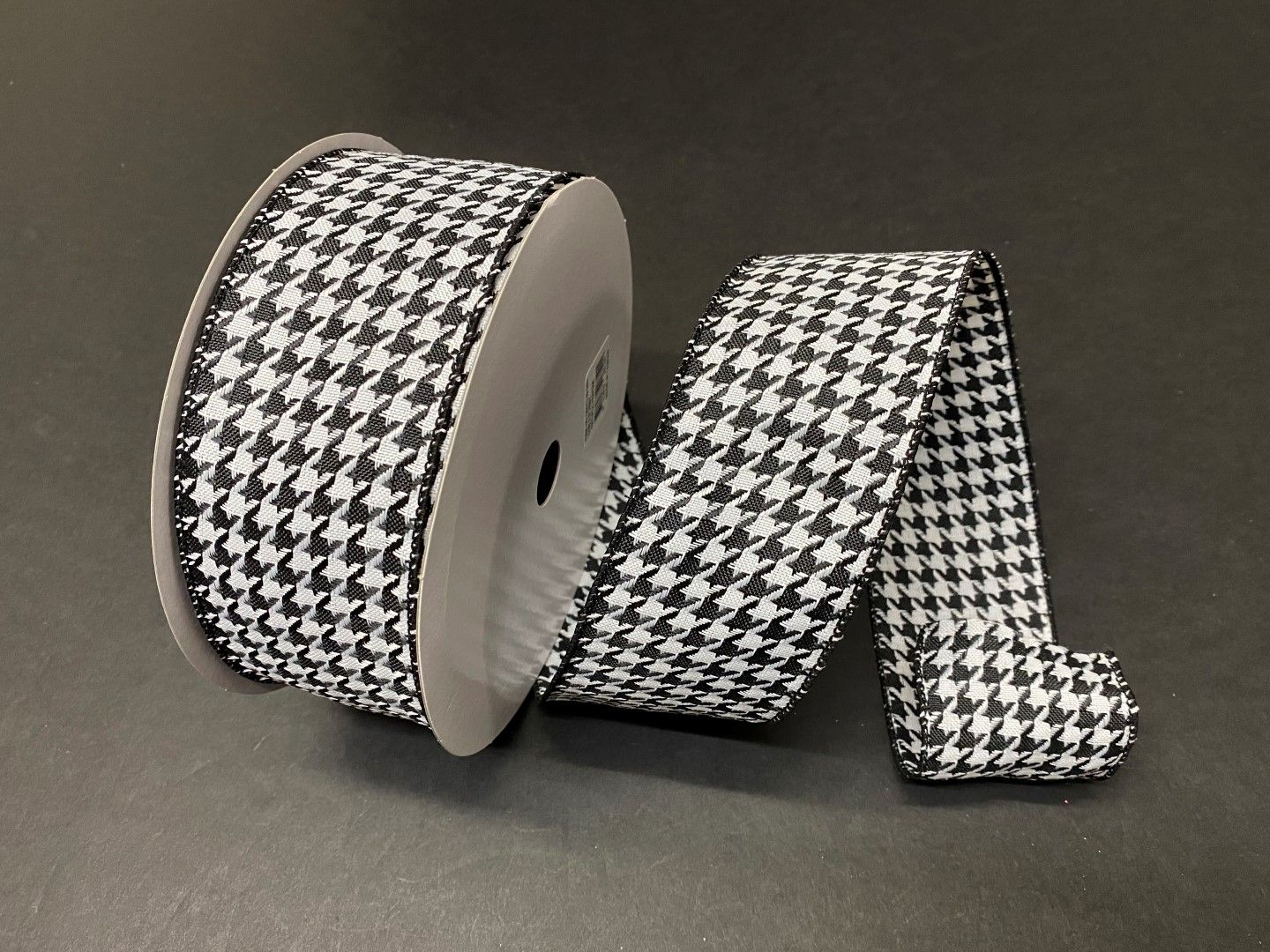 2.5" Black White Woven Houndstooth Ribbon on a 50 Yard Roll - Kelea's ...