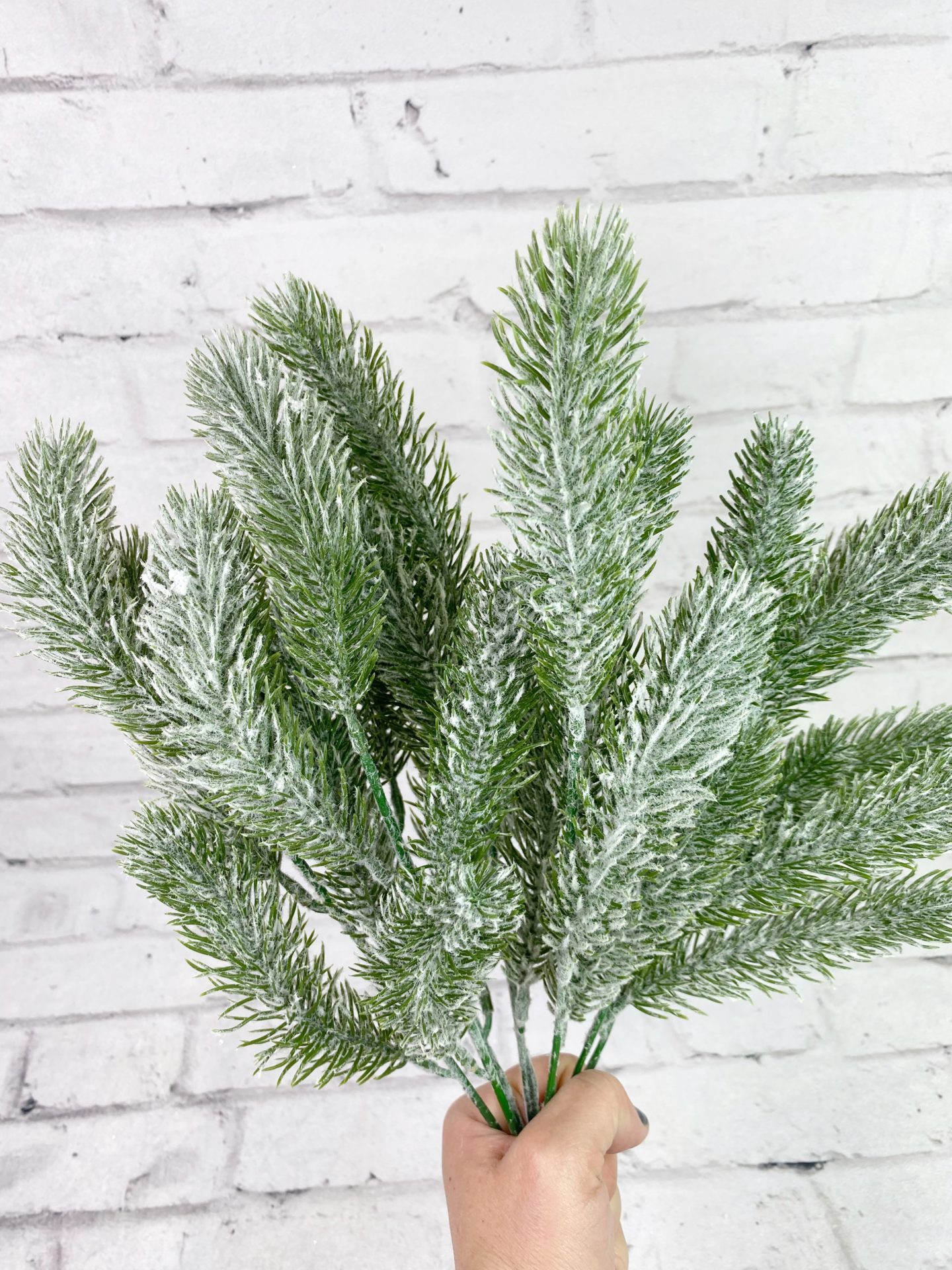 Flocked Angel Pine Bush - Kelea's Florals