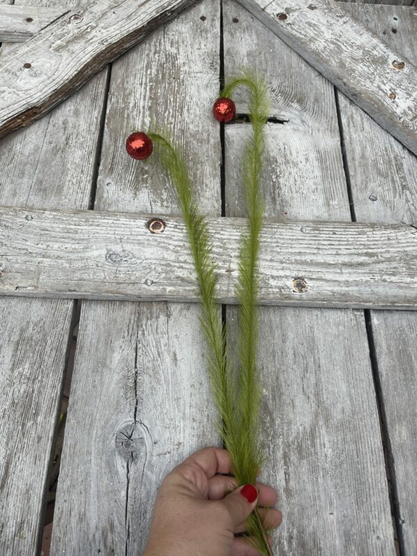 Red Green Furry Curl Ball Spray - Kelea's Florals
