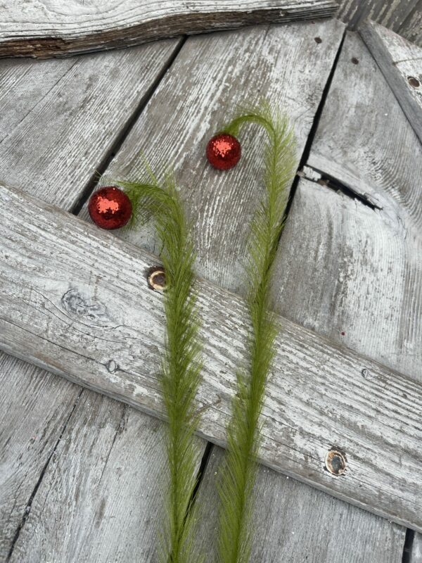 Red Green Furry Curl Ball Spray - Kelea's Florals