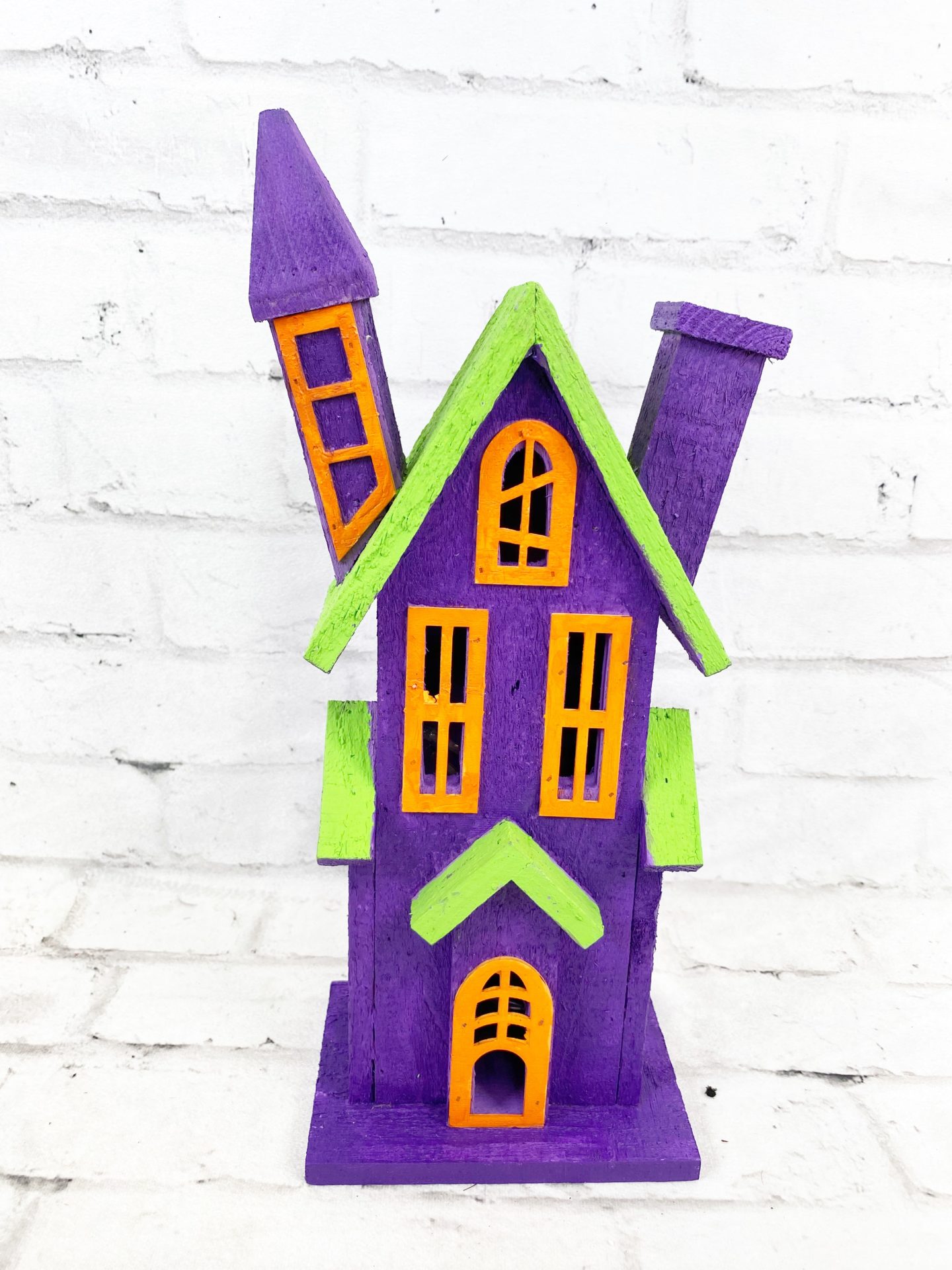 Orange Purple Green Haunted House - Kelea's Florals