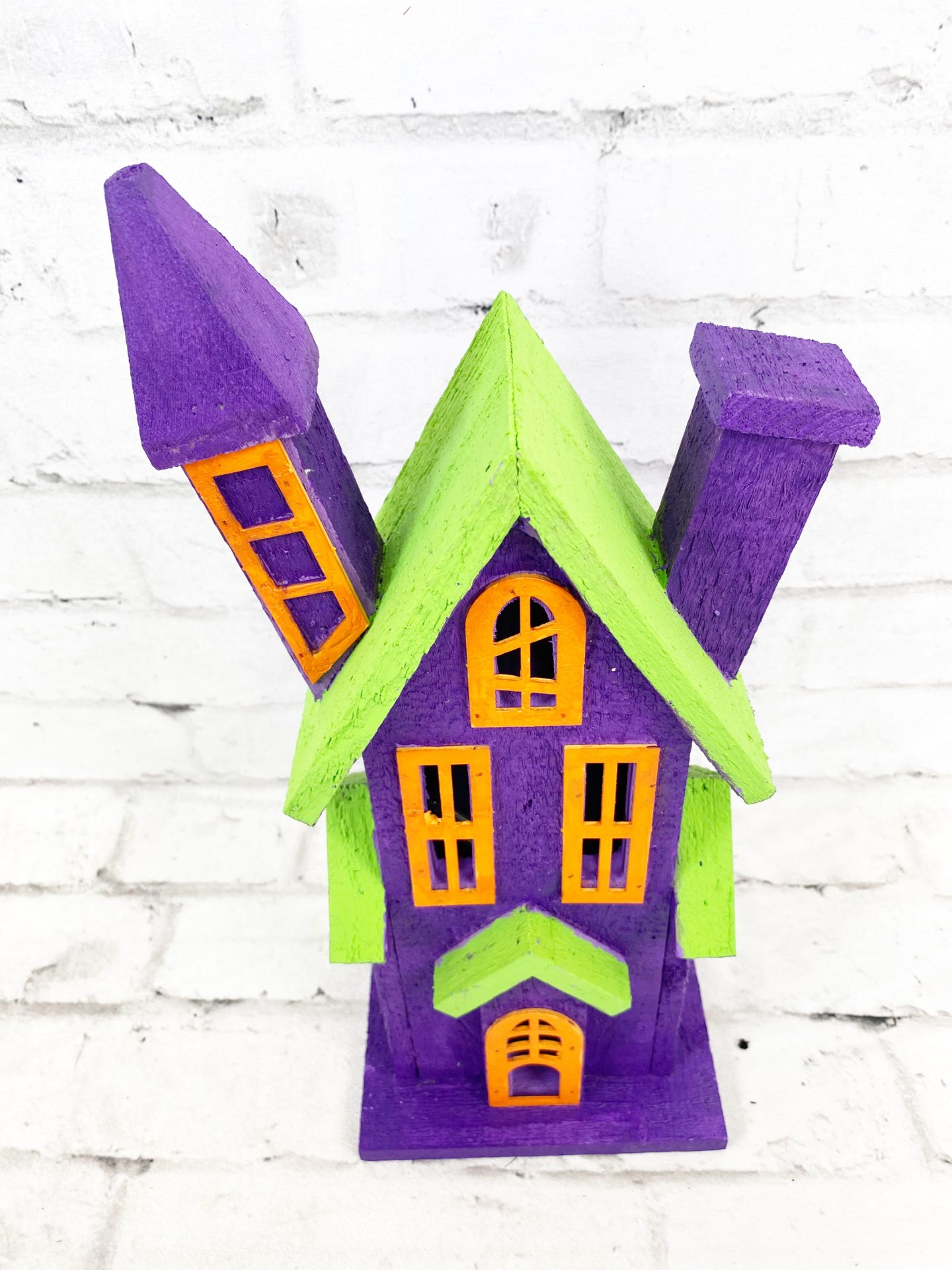 Orange Purple Green Haunted House - Kelea's Florals