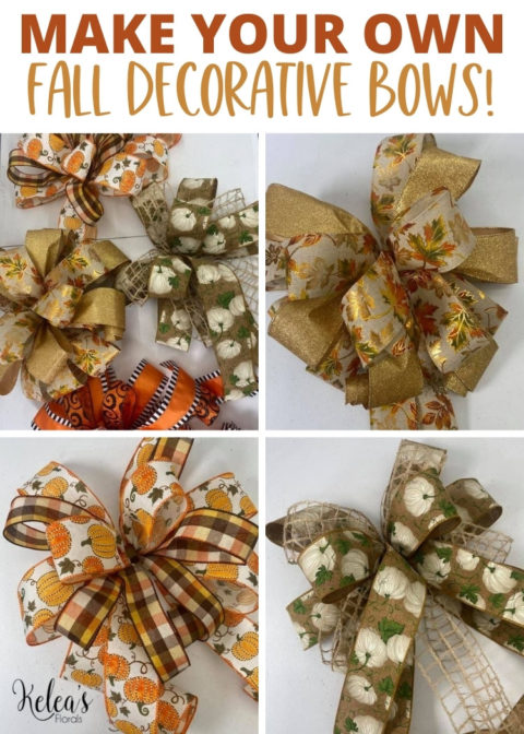 Quick Fall Ribbon Bow Tutorial - Kelea's Florals