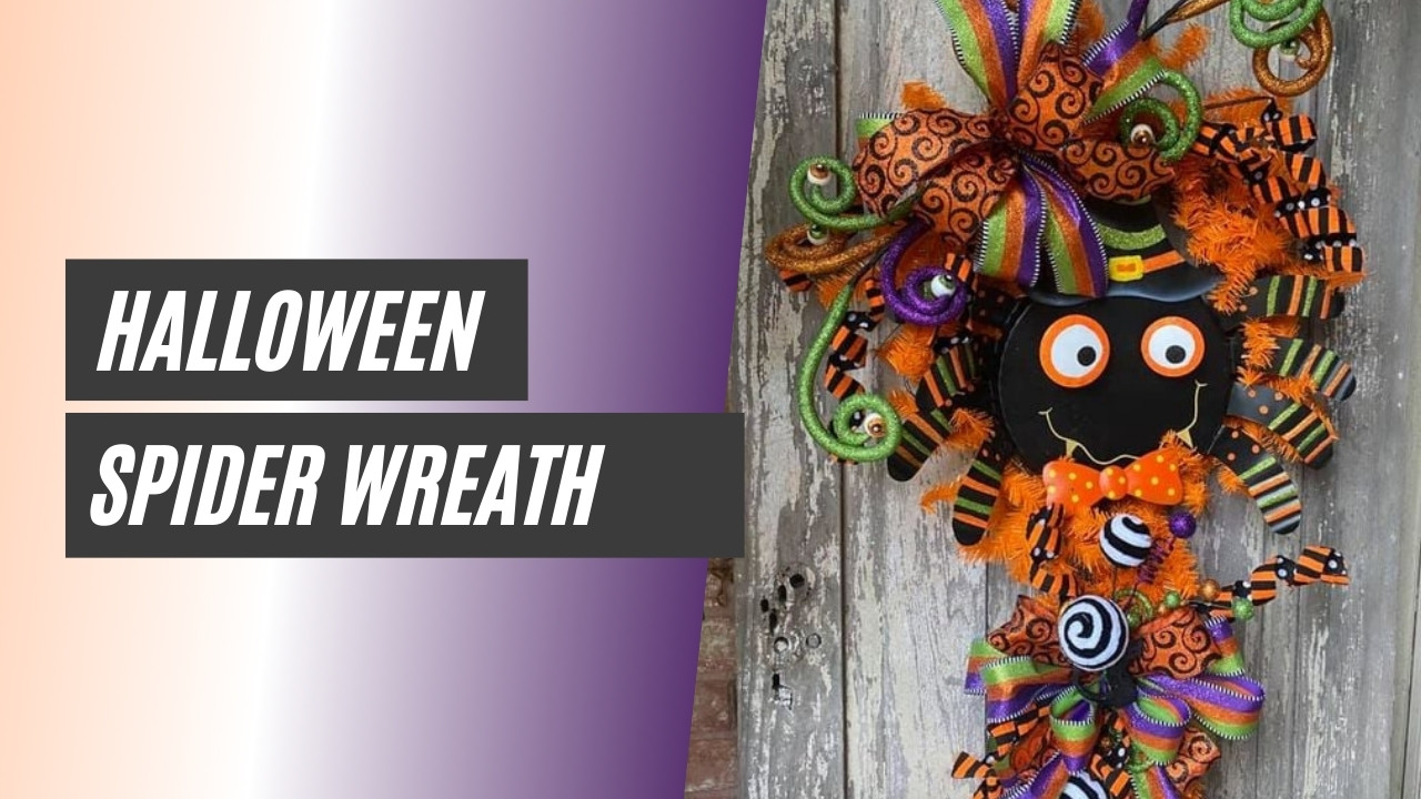Spider Wreath Made with Lawn Ornament - Kelea's Florals