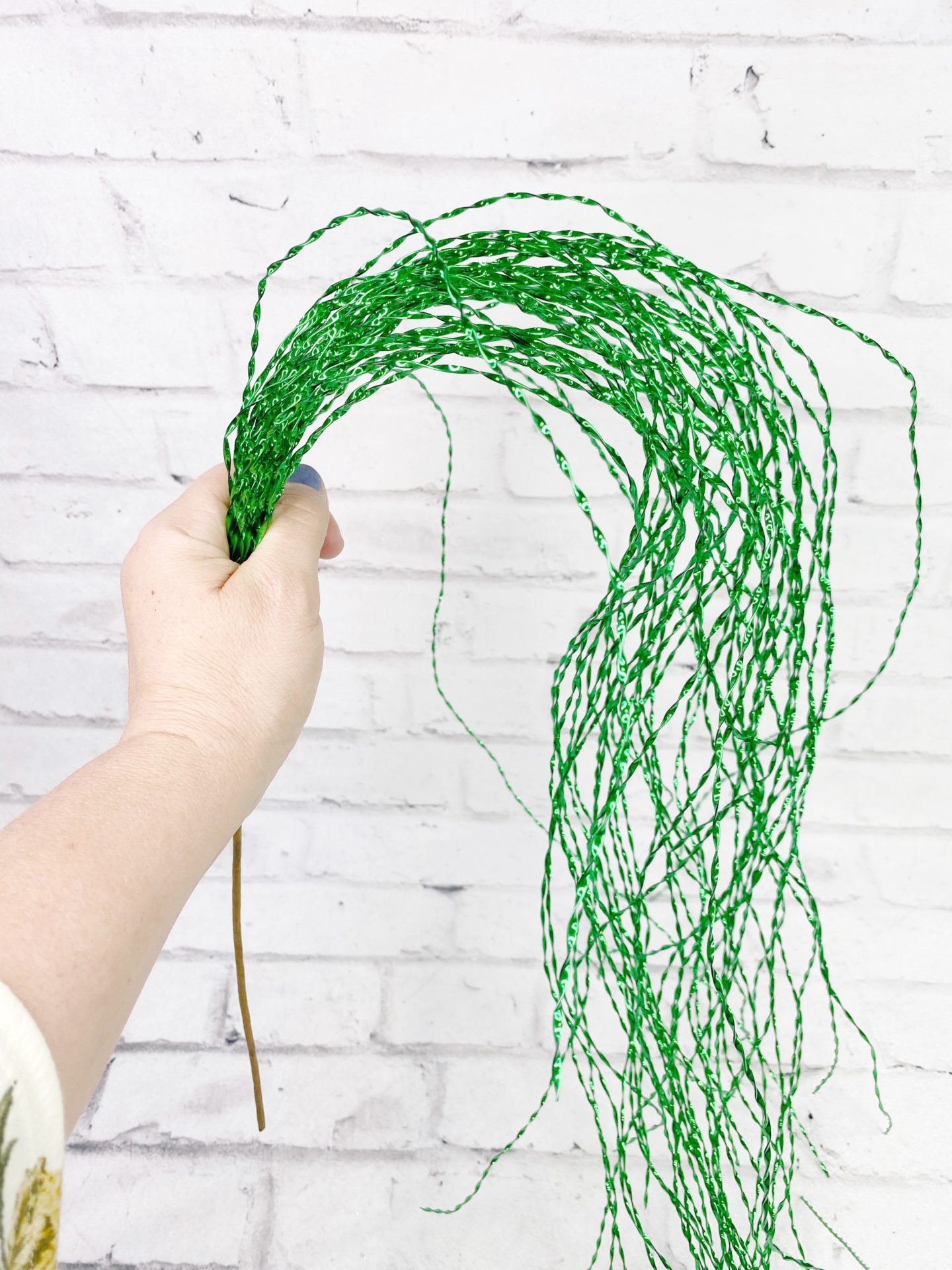 Green Metallic stripe Hanging - Kelea's Florals