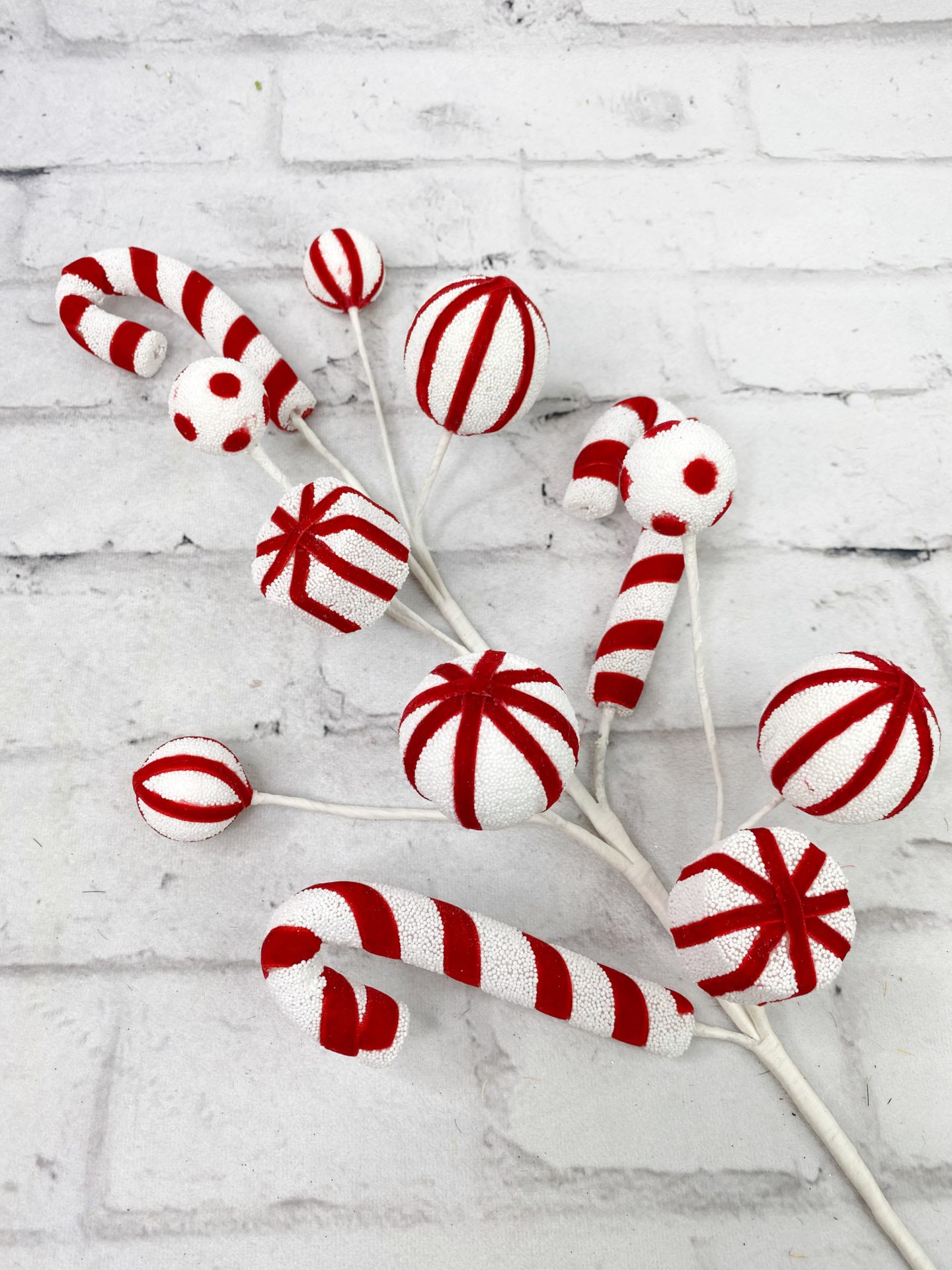 Ball Candy and Candy Cane Stem - Kelea's Florals