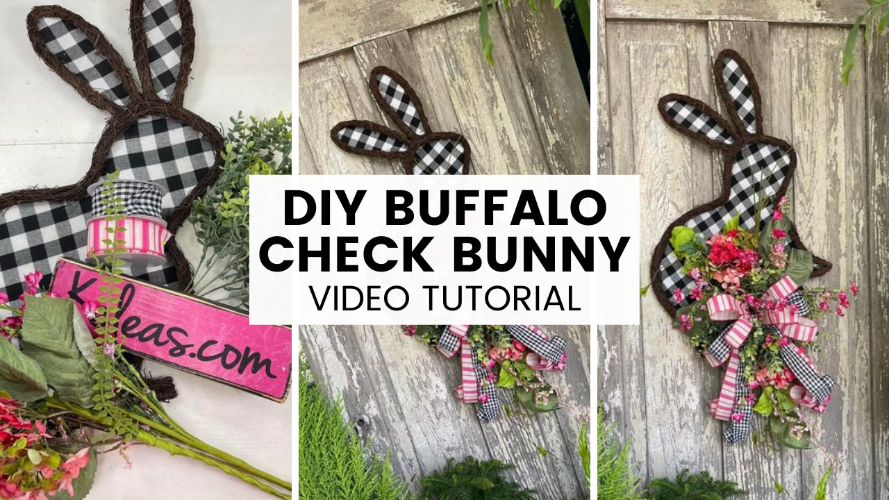 DIY Buffalo Check Bunny - Kelea's Florals