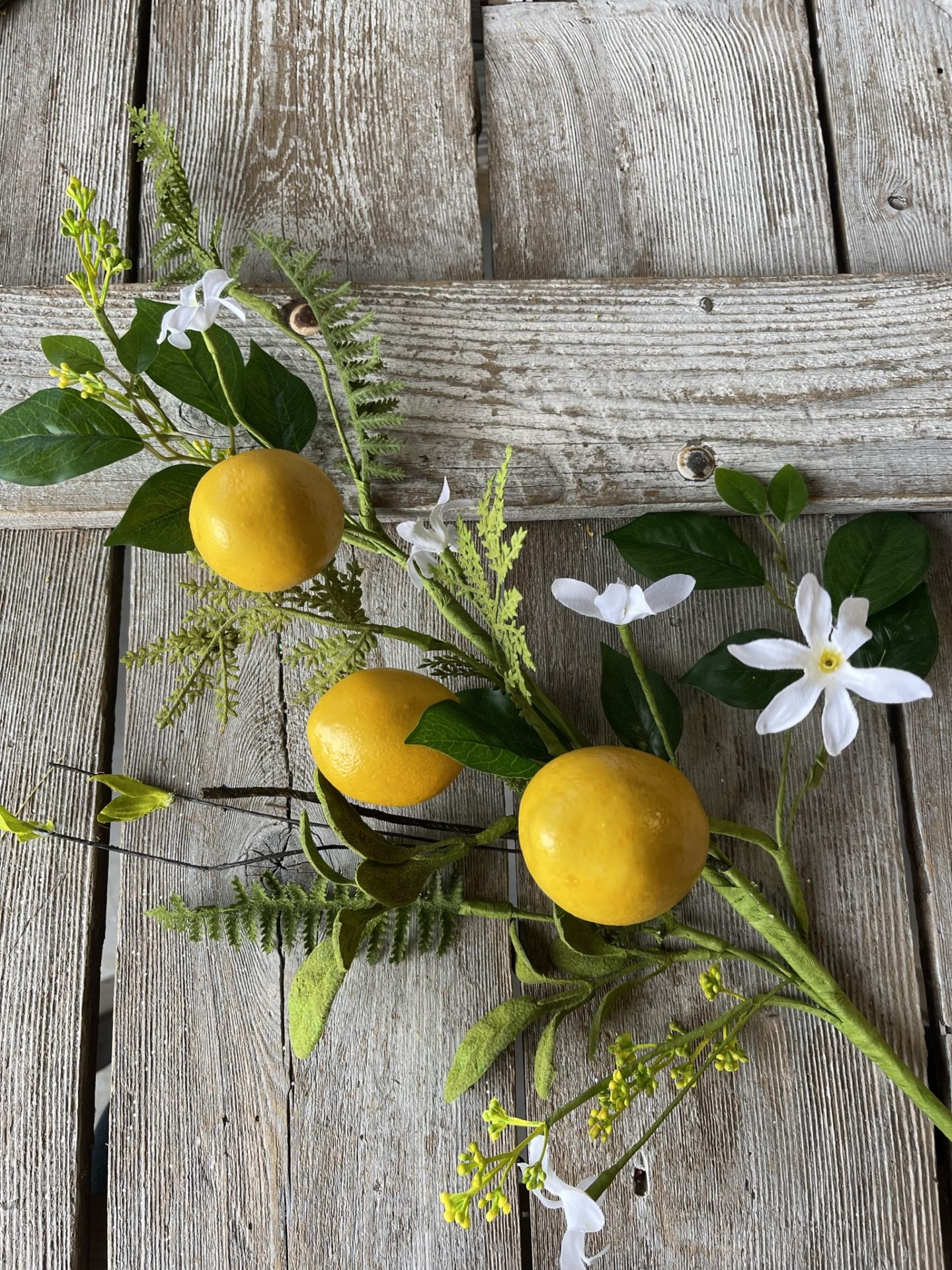 Lemons with Leaves Stem - Kelea's Florals