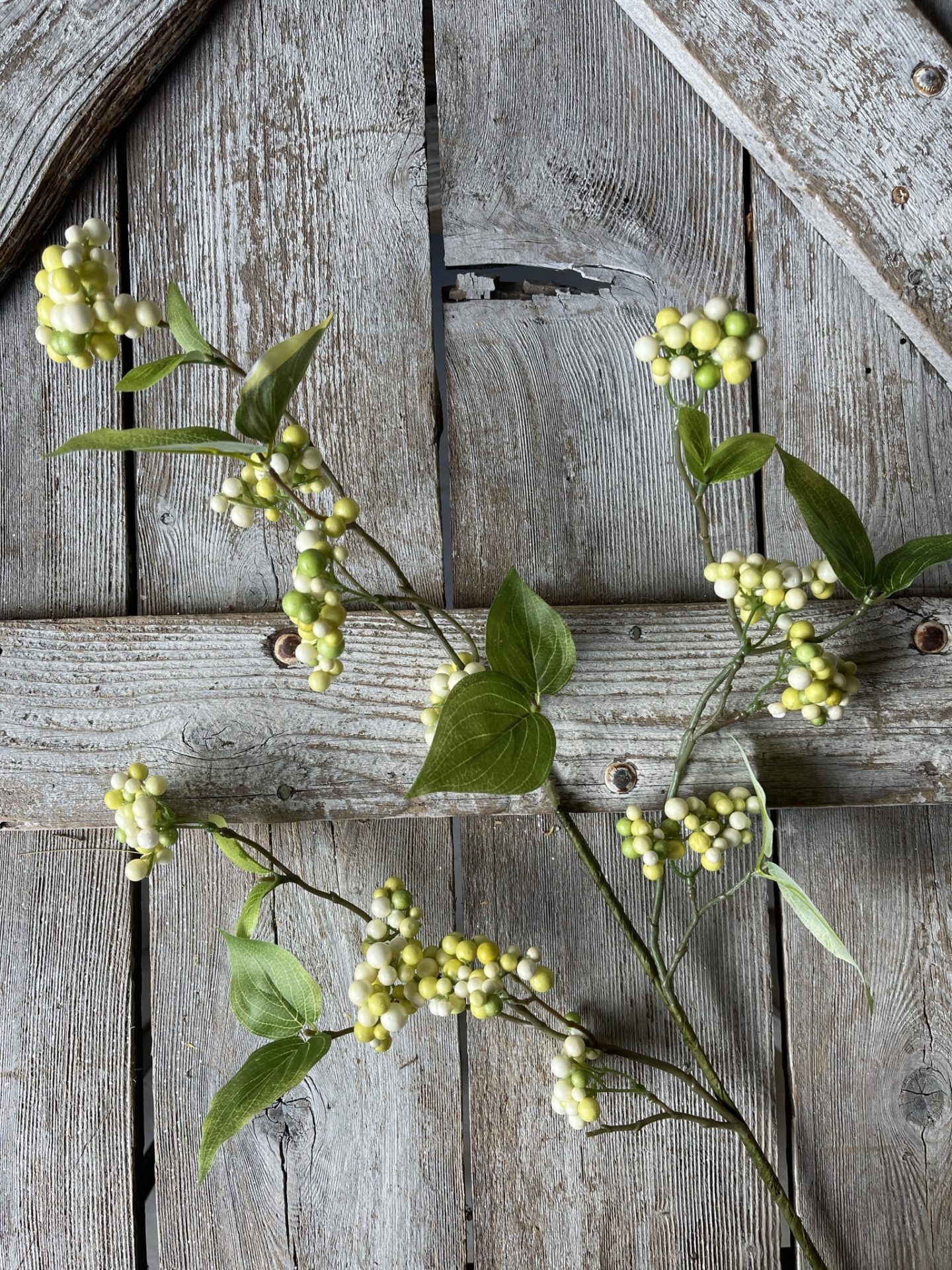 Cream Green Berry Stem - Kelea's Florals