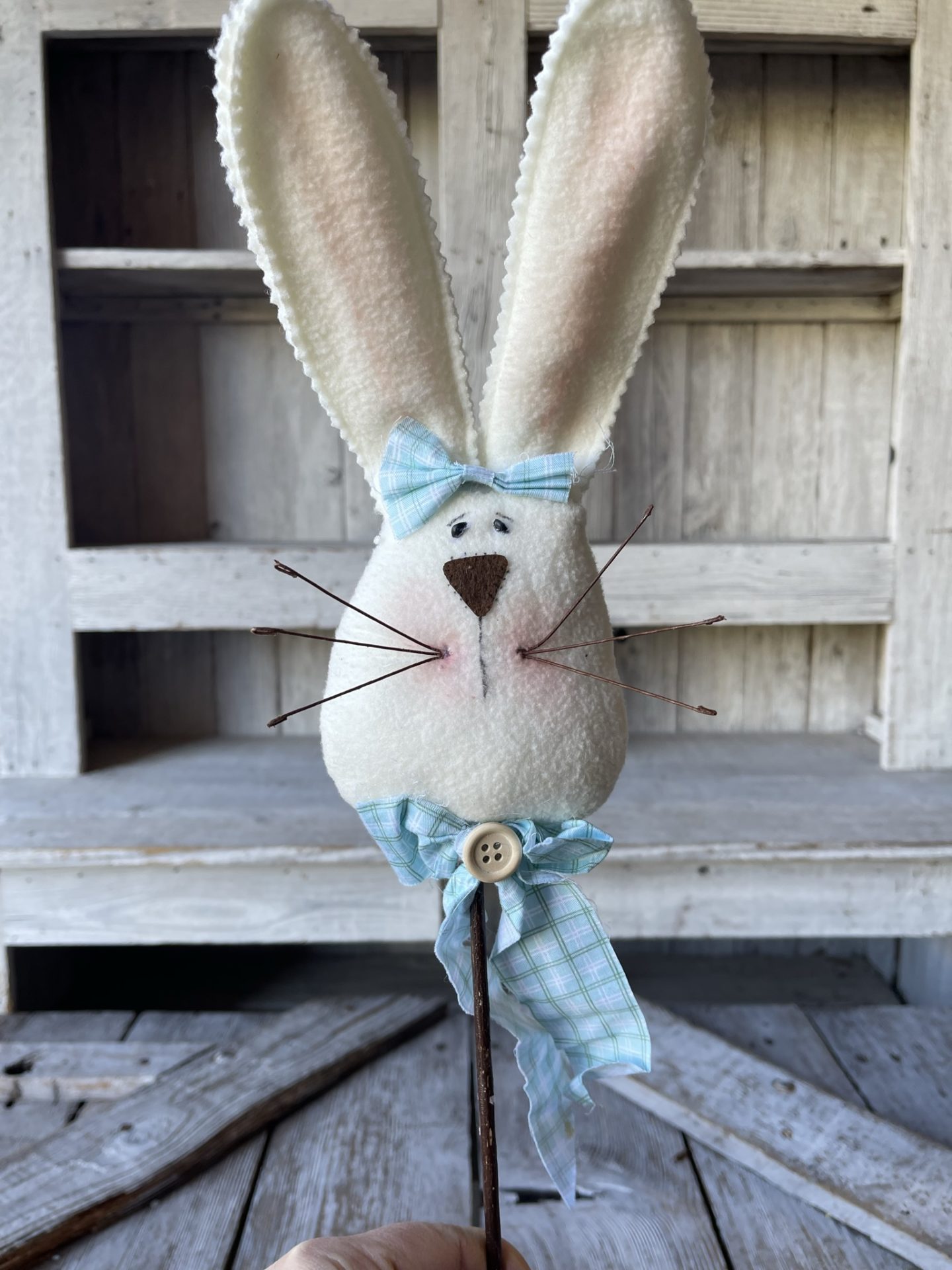 Blue Bunny Head Pick - Kelea's Florals