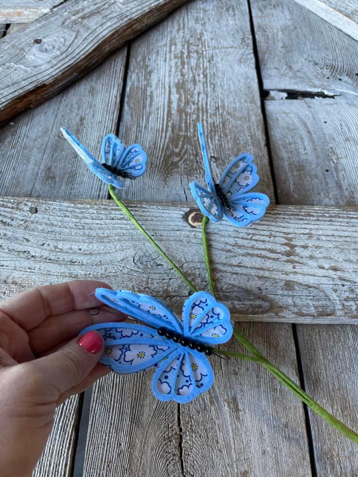 Blue Butterfly Stem - Kelea's Florals