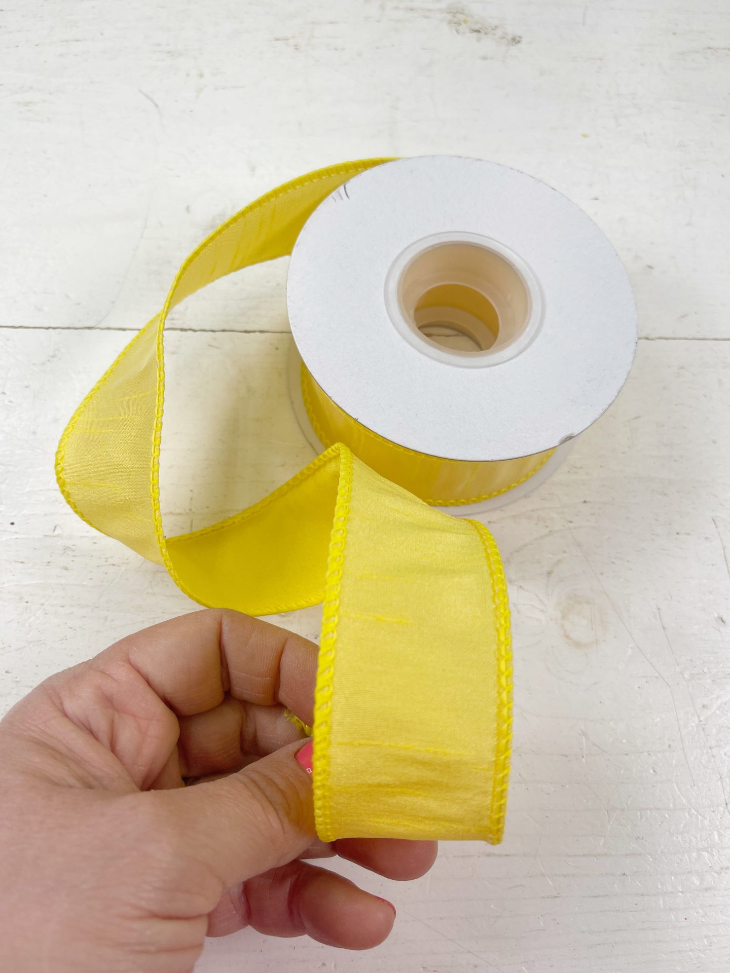 1.5" Yellow Dupioni Ribbon on a 10 Yard Roll - Kelea's Florals