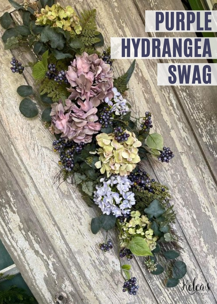 Purple Hydrangea Swag Kit - Kelea's Florals
