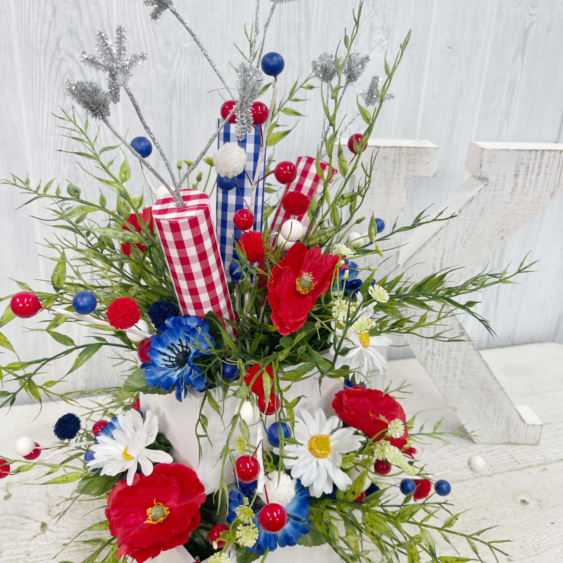 Stacked Box USA Floral Arrangement Supply List - Kelea's Florals