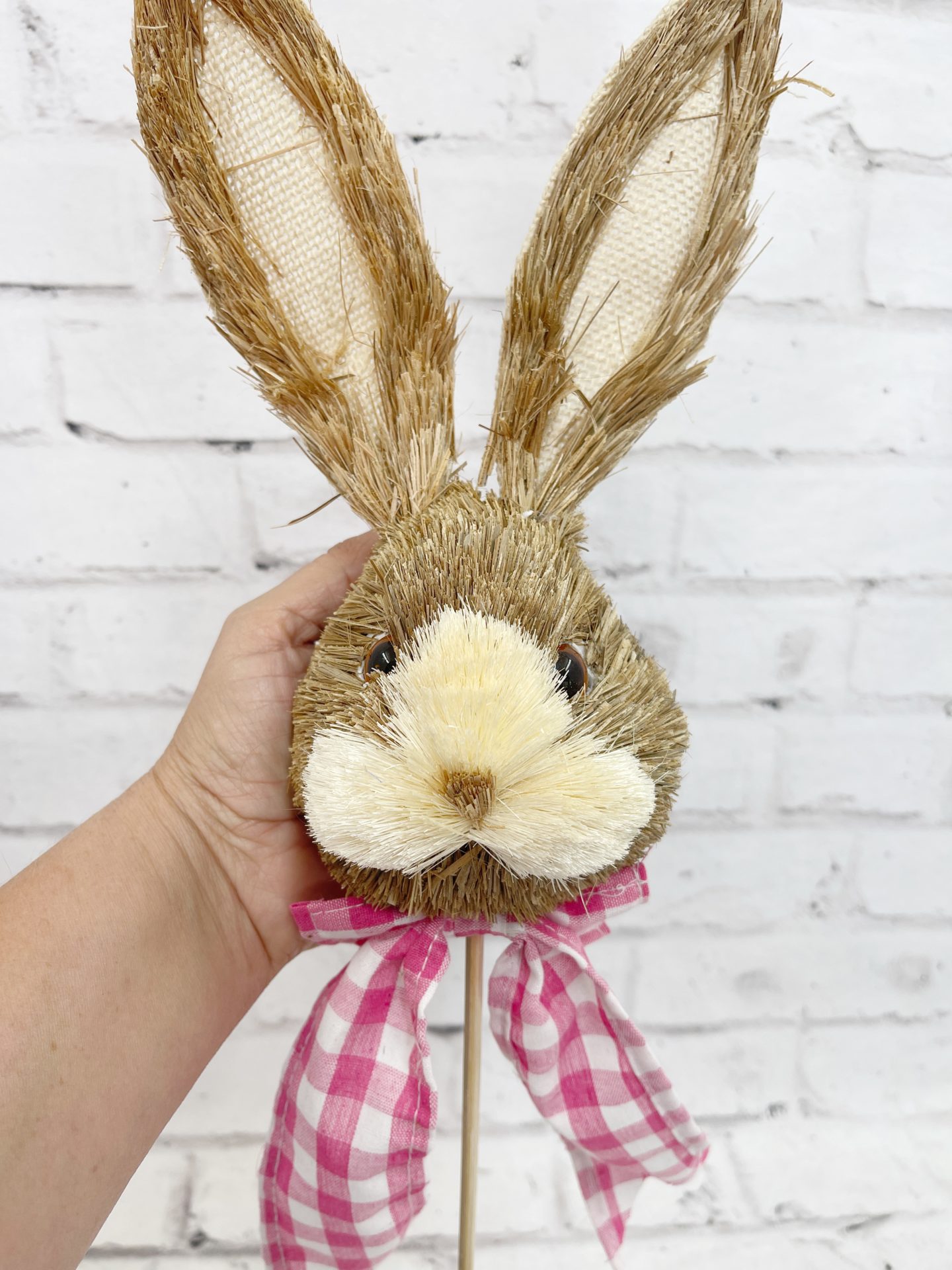 Pink Bunny Head with Bow - Kelea's Florals