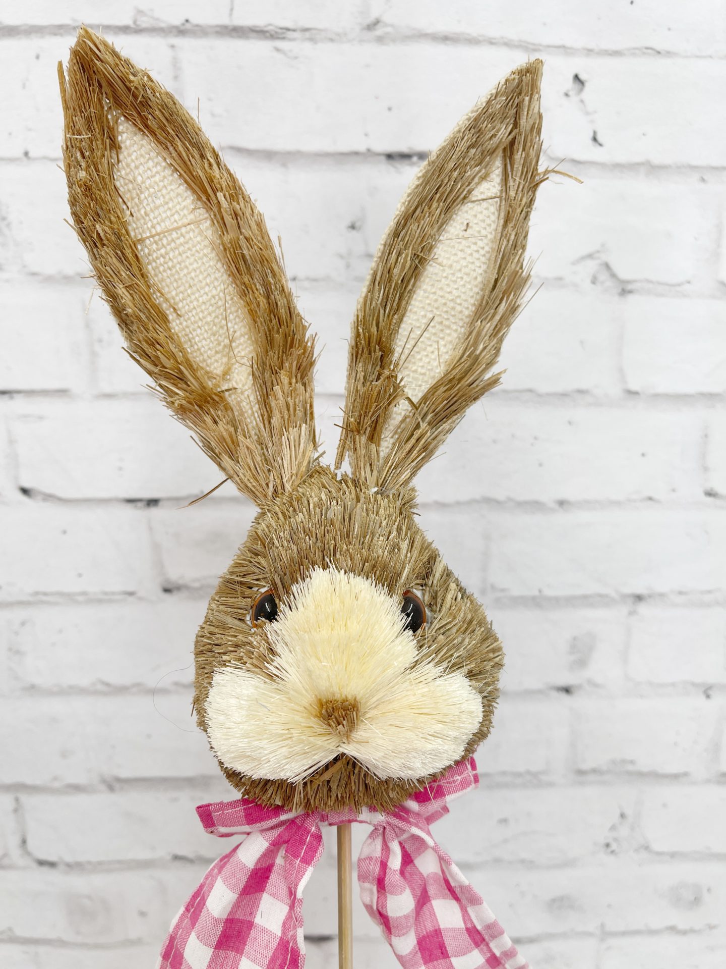 Pink Bunny Head with Bow - Kelea's Florals