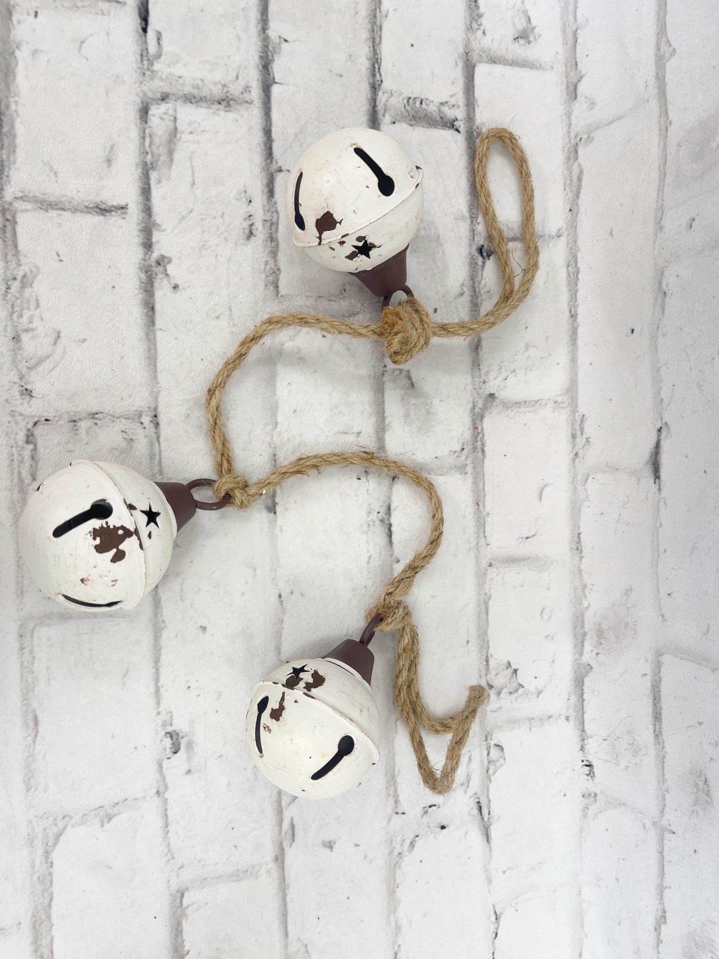 3 White Bell on Jute String - Kelea's Florals