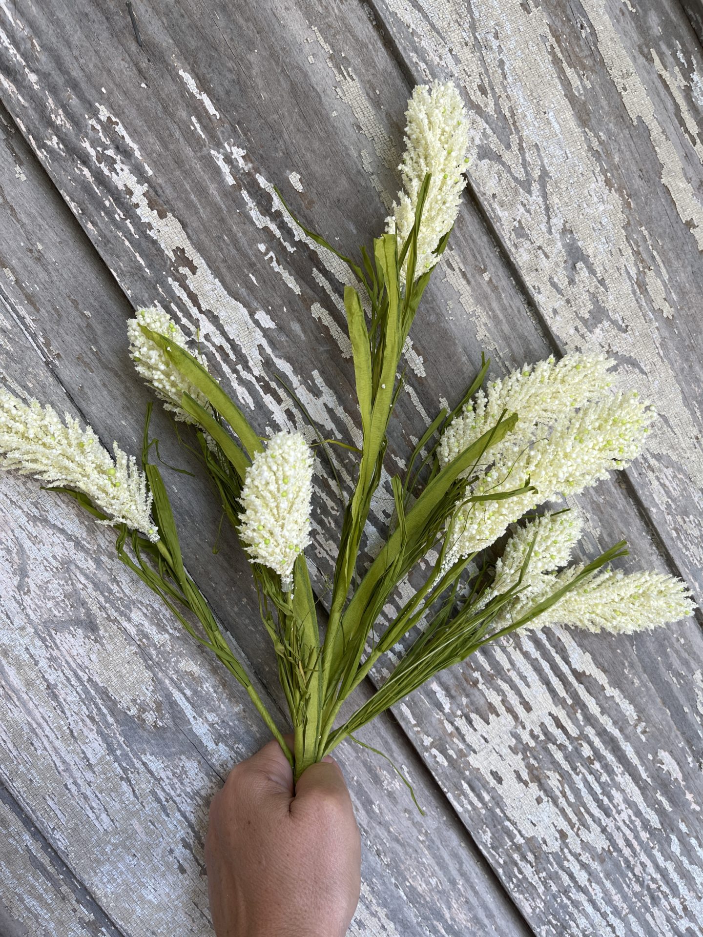 22" Cream Cattail Bush - Kelea's Florals
