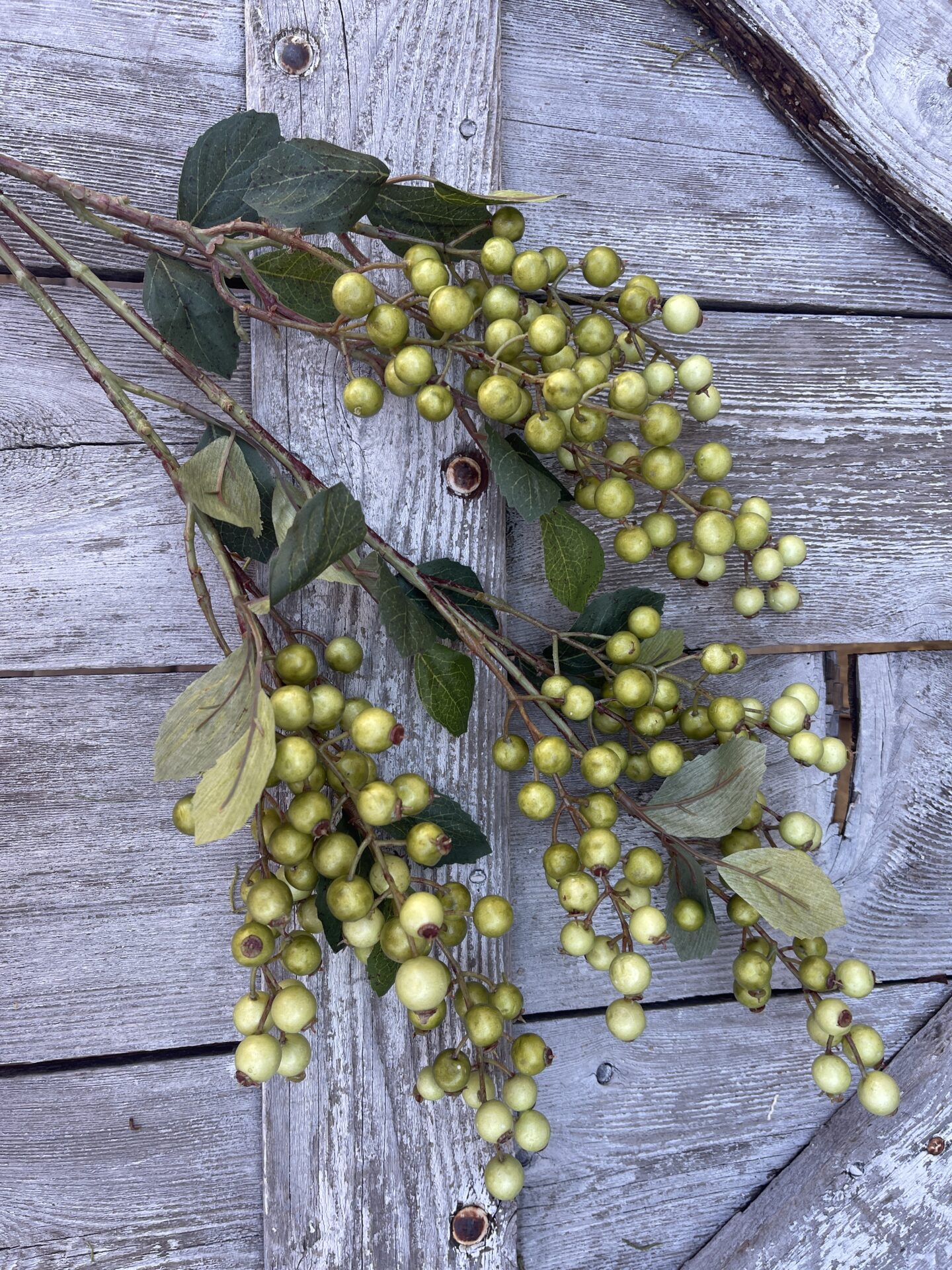 Green Berry and Leaves Stem - Kelea's Florals