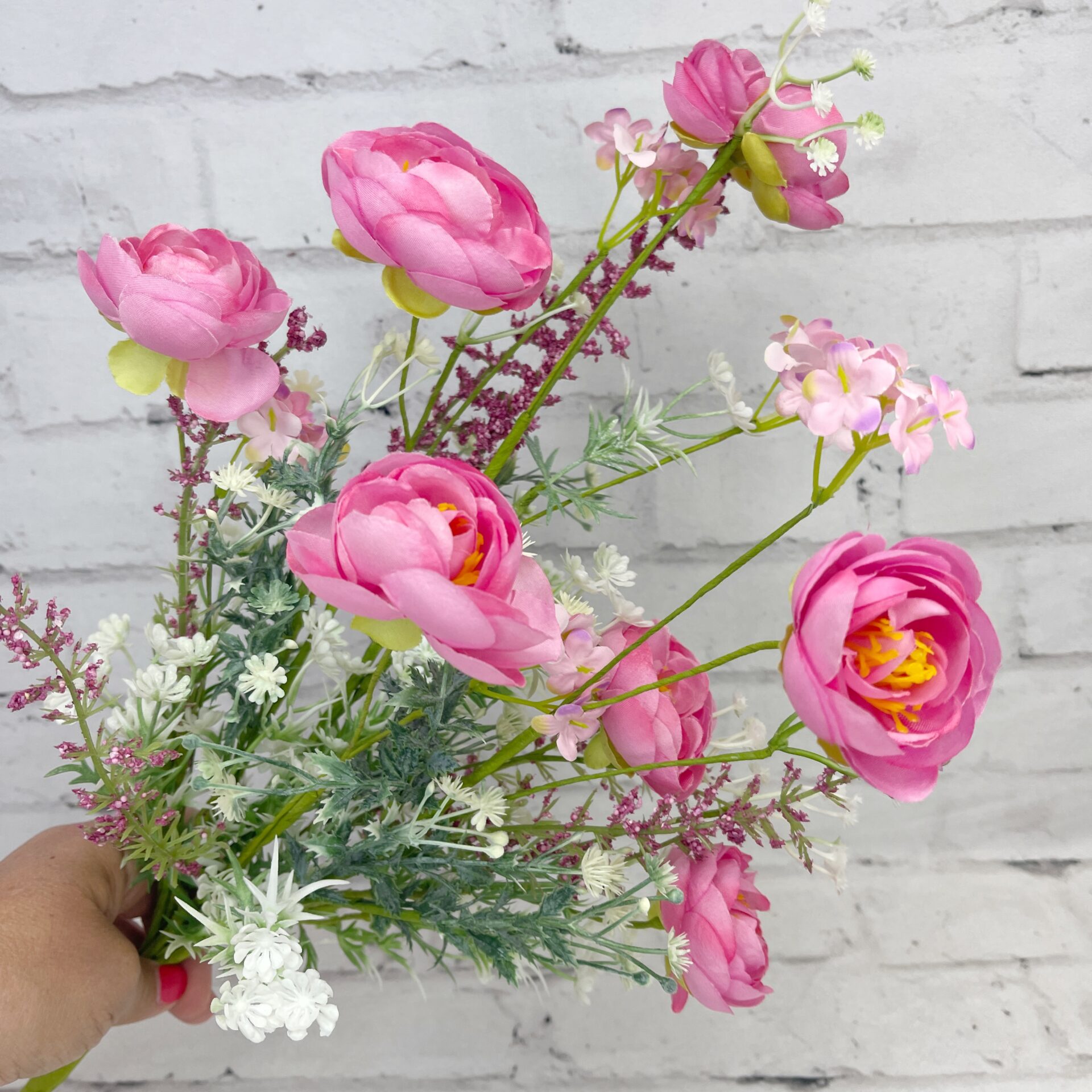 Bright Pink Ranunculus Filler Bush - Kelea's Florals
