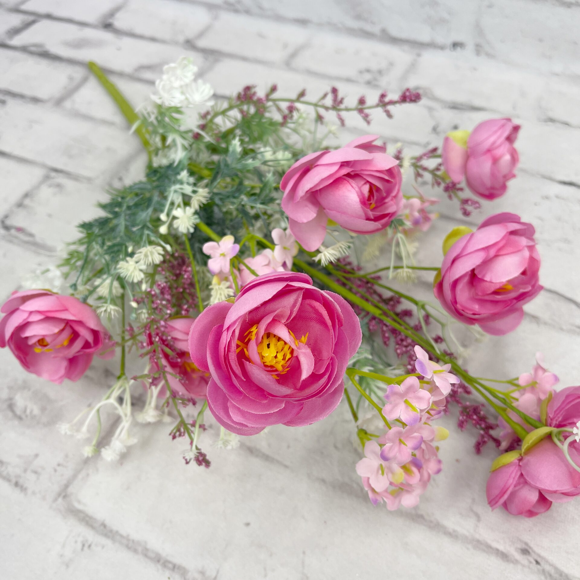 Bright Pink Ranunculus Filler Bush - Kelea's Florals