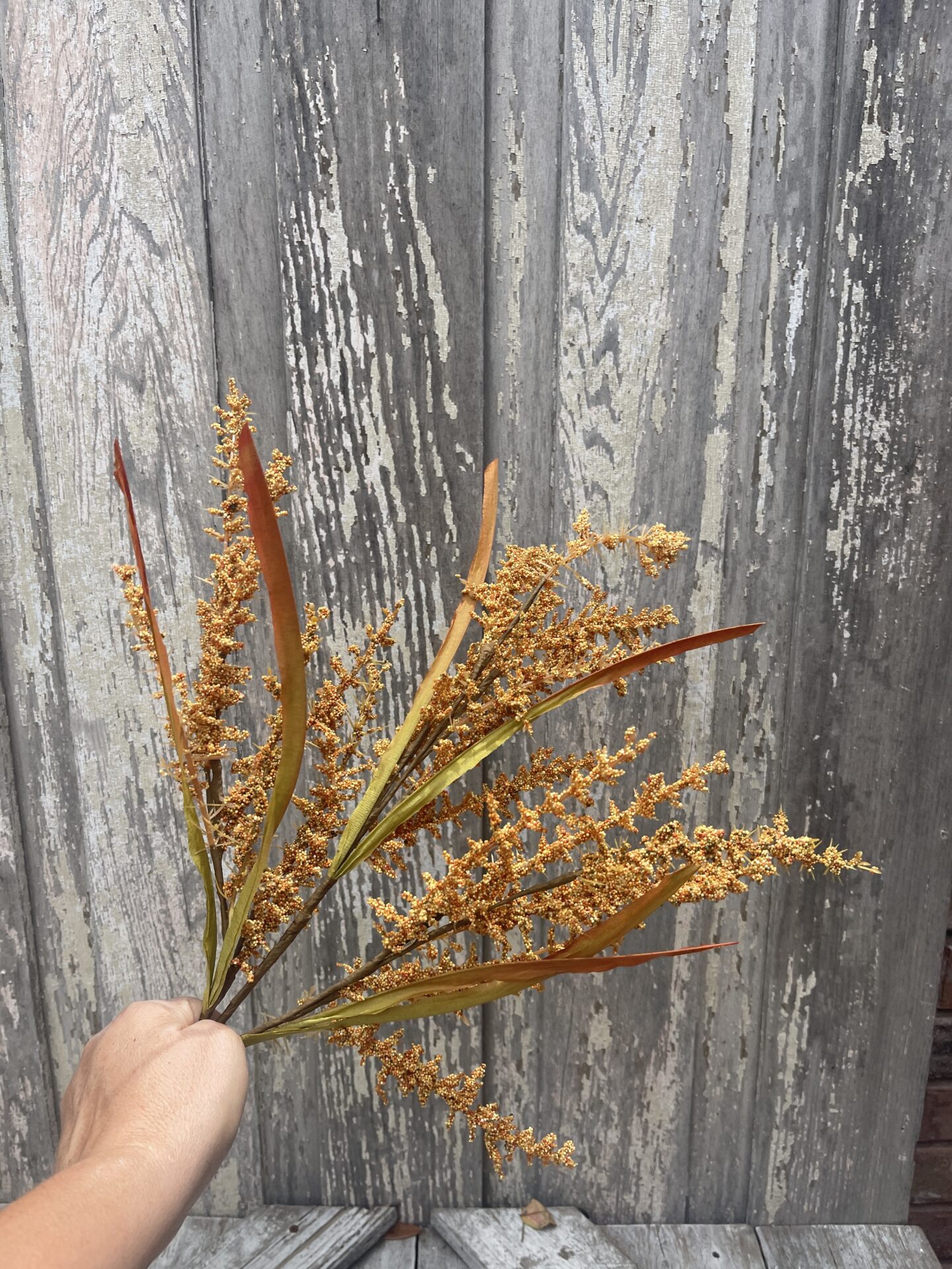 Gold Yellow Feather Reed Grass Spray - Kelea's Florals