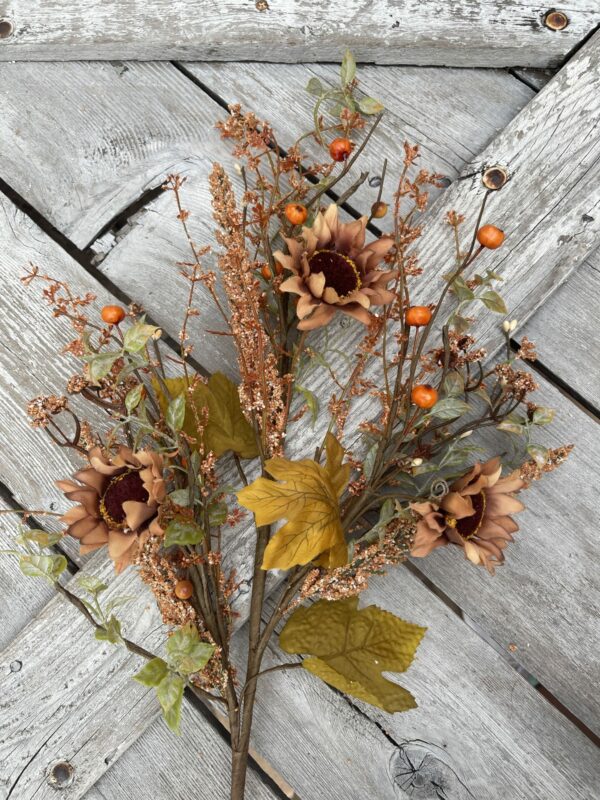 Tan Sunflower Berry Filler Bush - Kelea's Florals