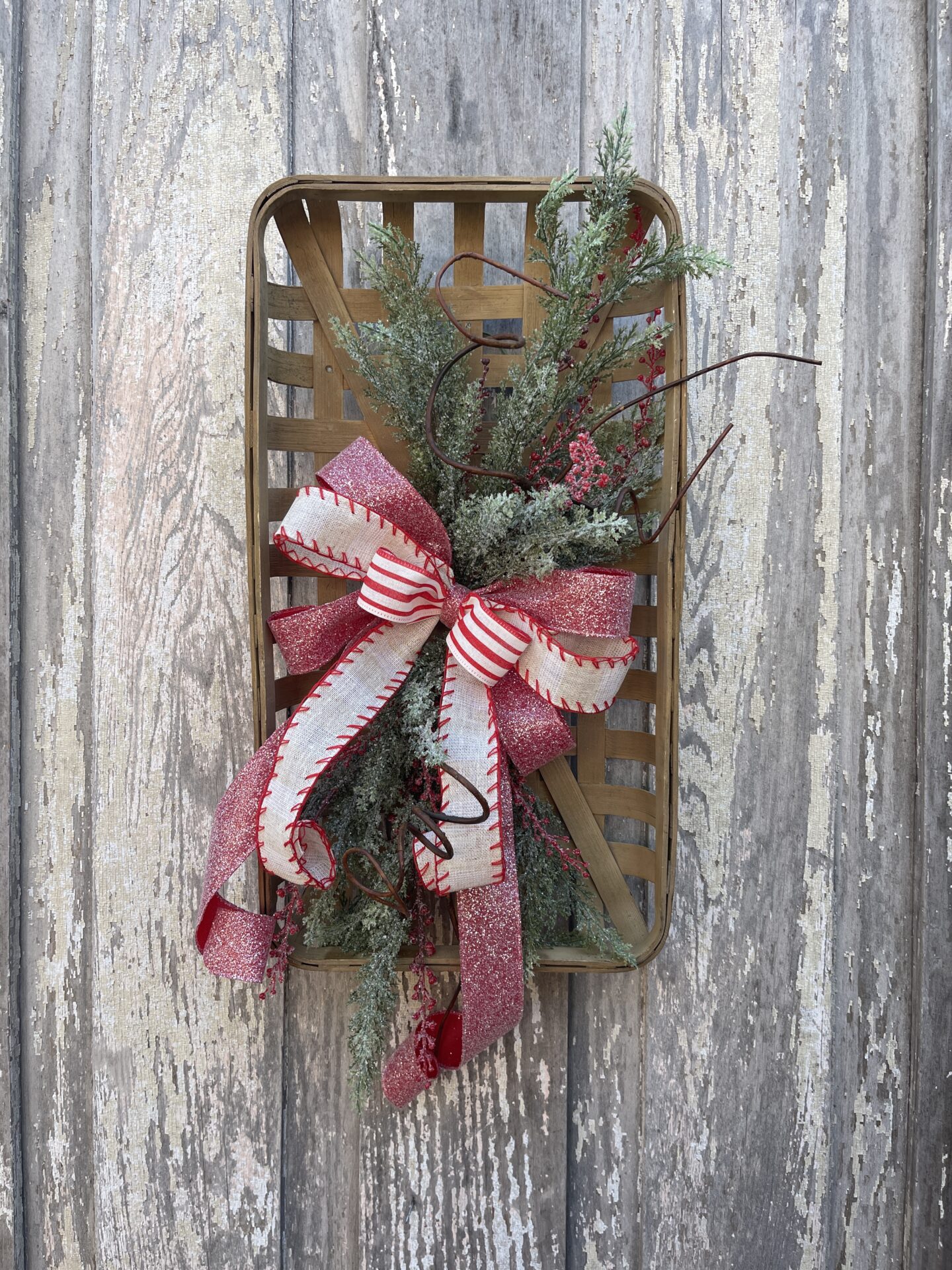 Christmas Basket Cluster Hanger Supply List - Kelea's Florals