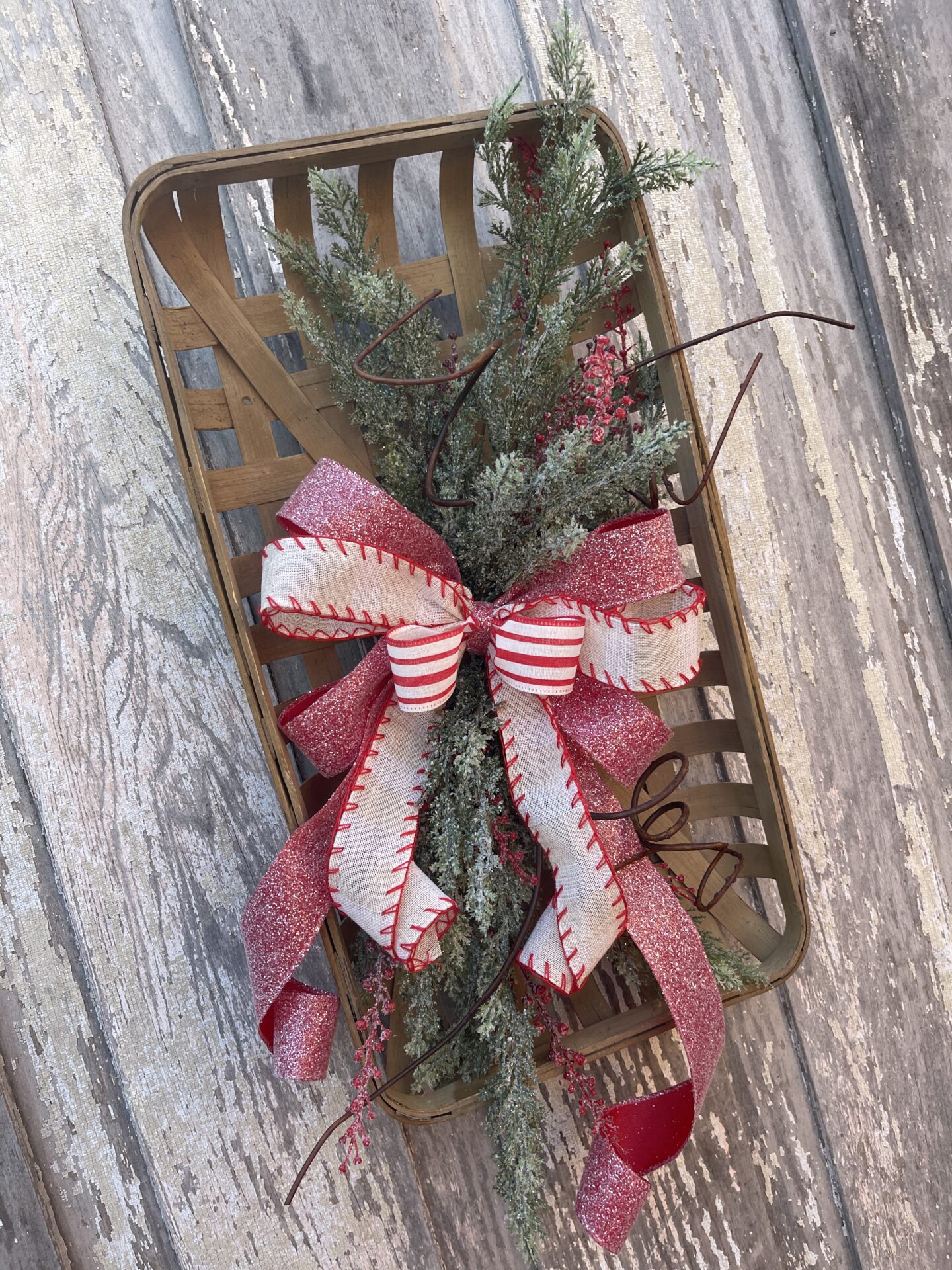 Christmas Basket Cluster Hanger Supply List - Kelea's Florals