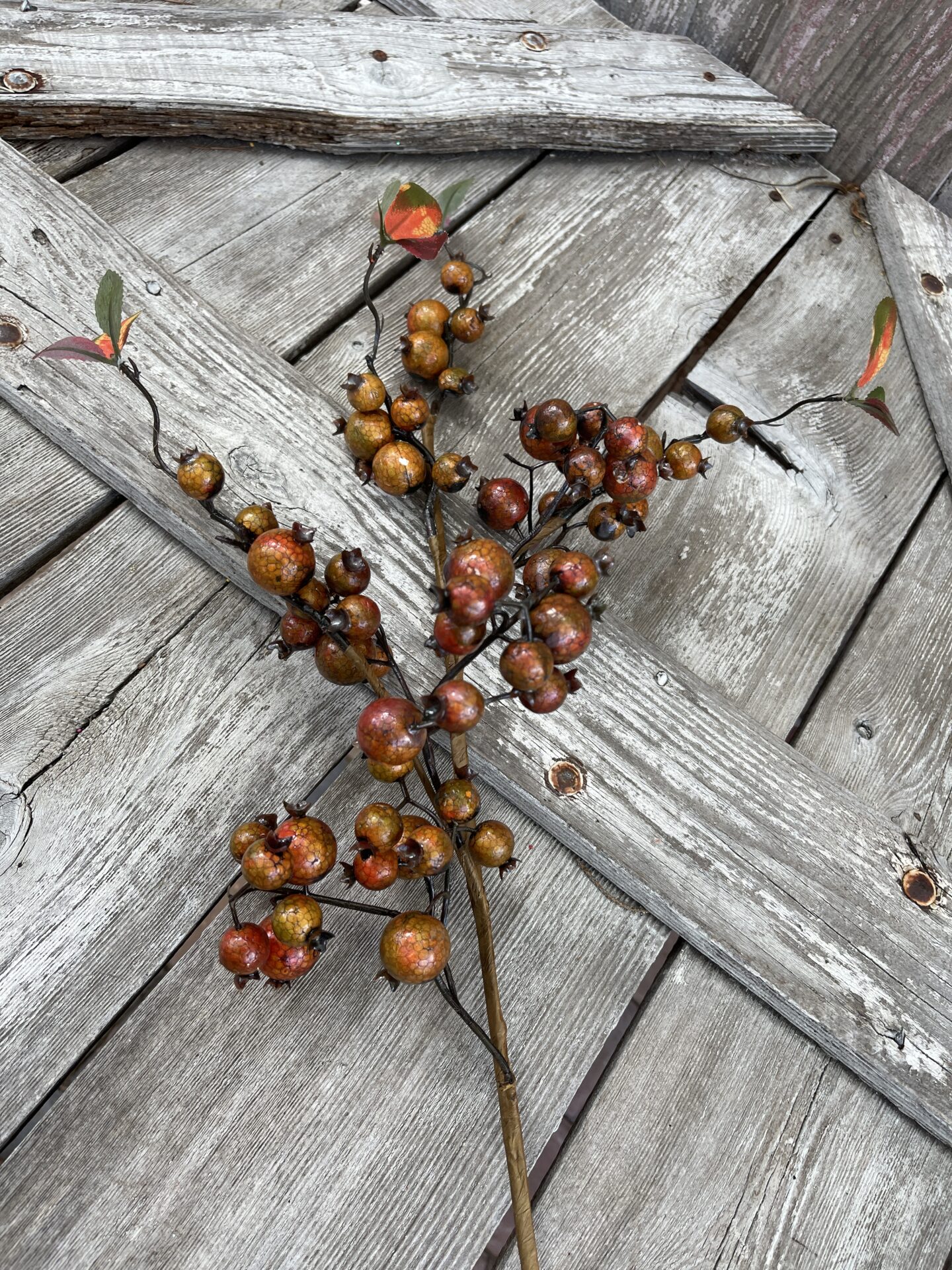 Orange Green Berry Stem - Kelea's Florals