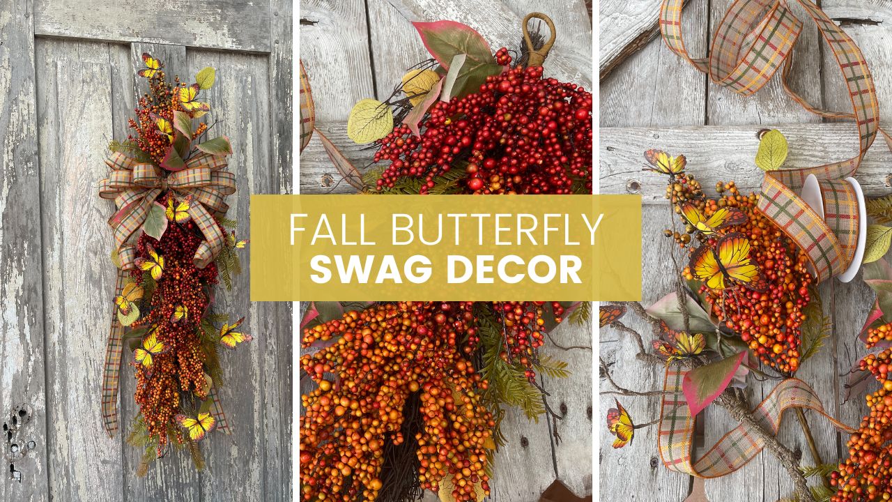 Fall Butterfly Swag - Kelea's Florals