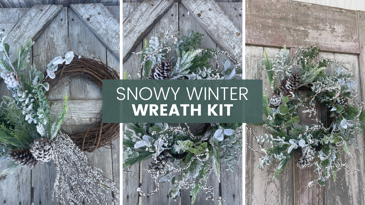 Snowy Winter Wreath - Kelea's Florals