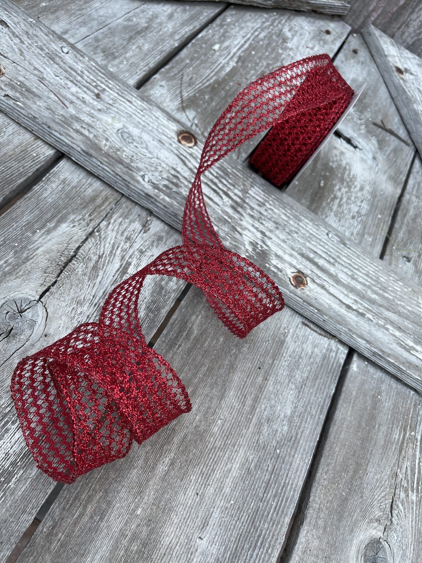 1.5" Squiggle Glitter Net Ribbon on a 10 Yard Roll - Kelea's Florals