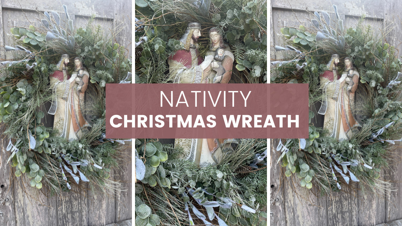 Christmas Nativity Wreath - Kelea's Florals