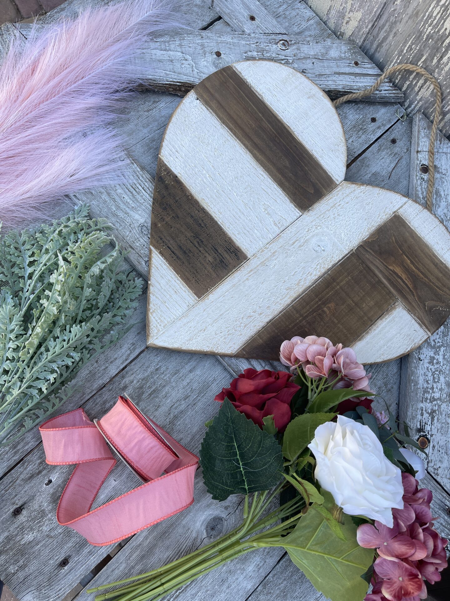 Boho Valentine Heart Door Hanger - Kelea's Florals