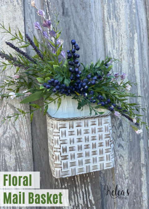 DIY Floral Metal Mail Basket - Kelea's Florals