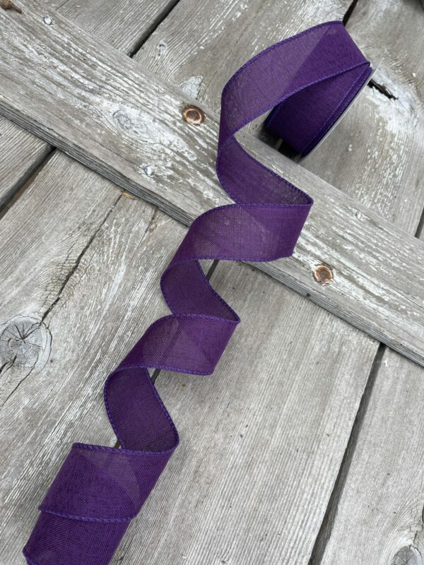 1.5" Purple Wired Ribbon on 10 Yard Roll - Kelea's Florals