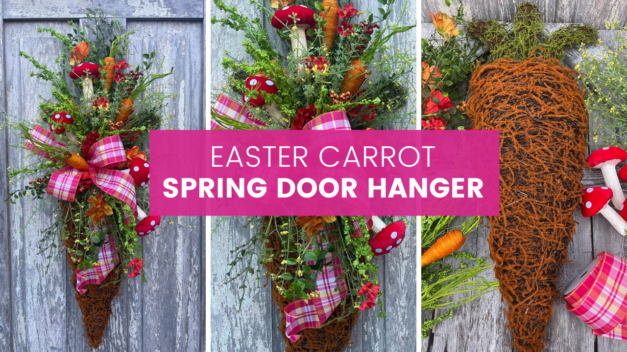 Easter Carrot Door Hanger - Kelea's Florals