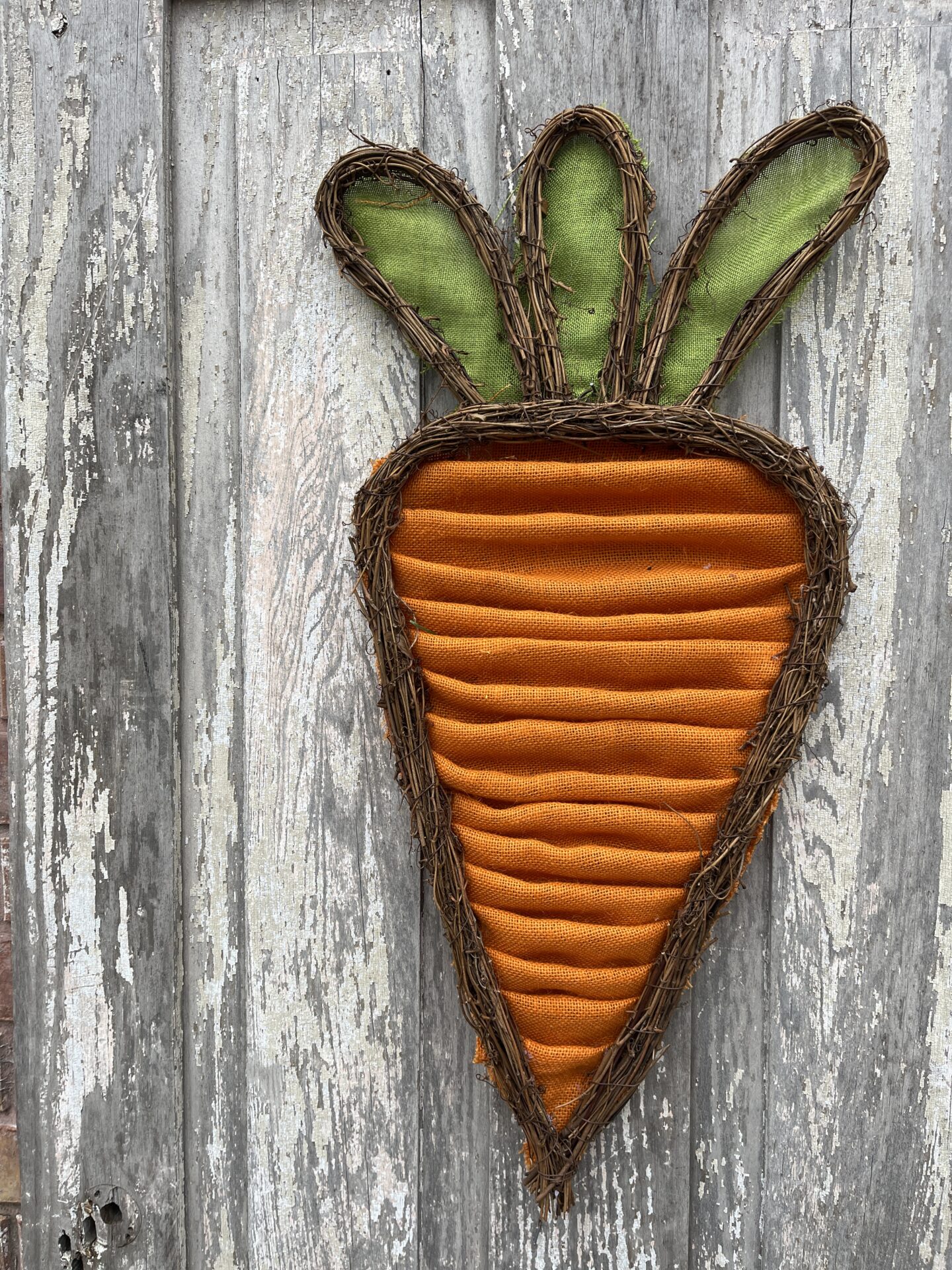 Carrot with Layered Burlap Wreath Door Hanger - Kelea's Florals