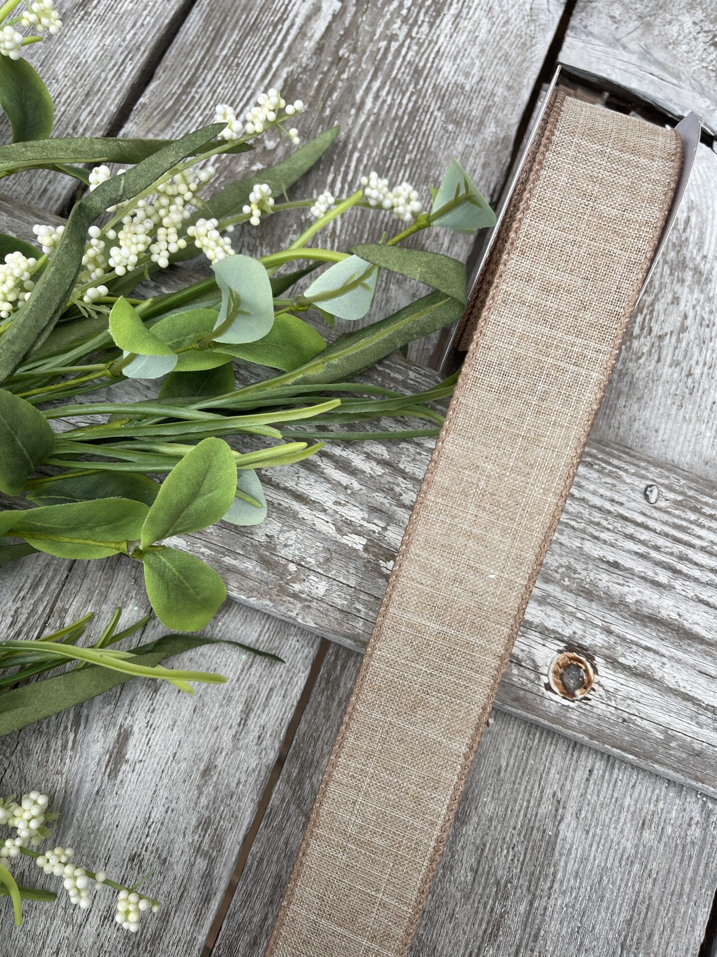 1.5" Solid Light Natural Ribbon on 10 Yard Roll - Kelea's Florals