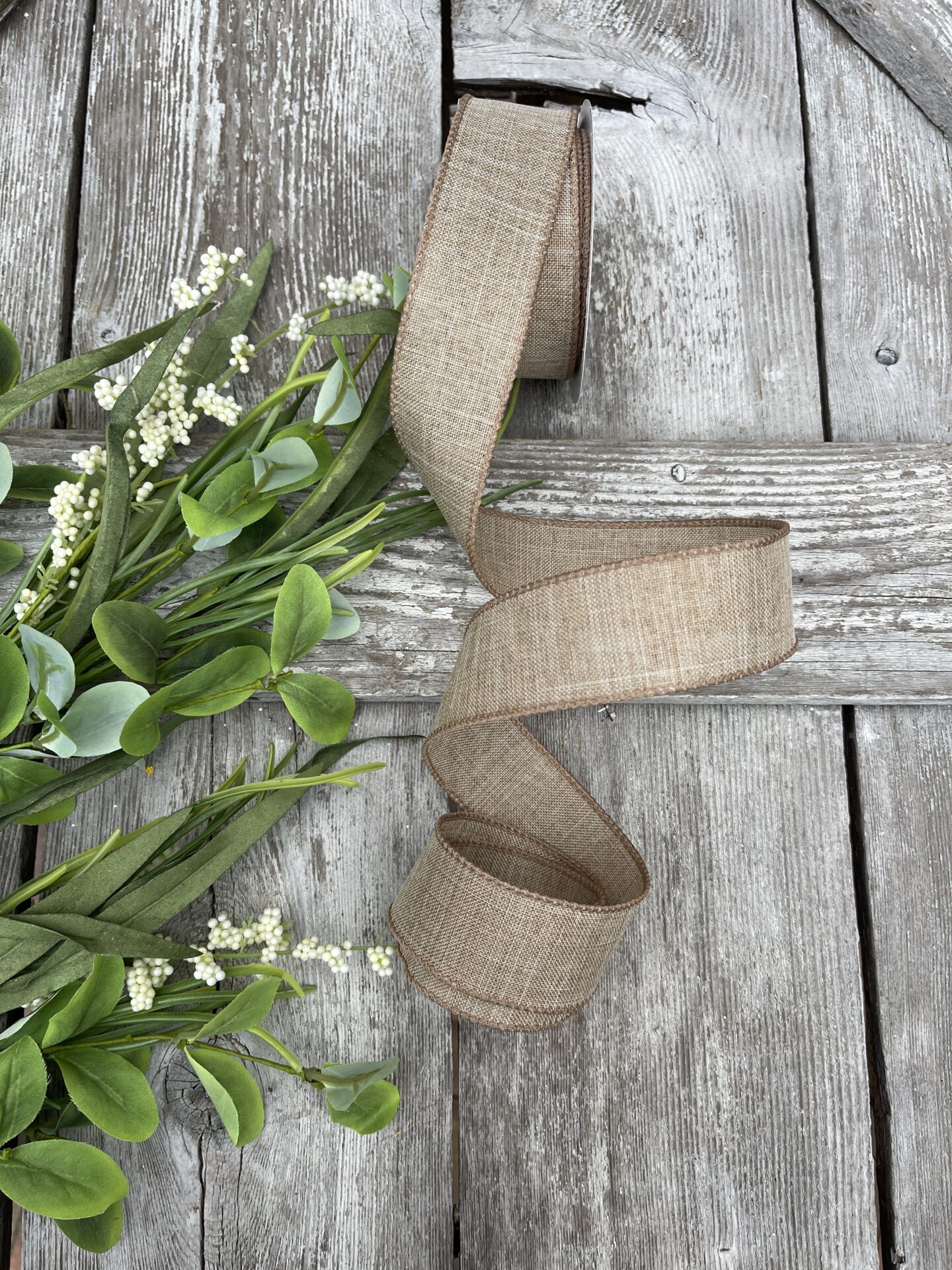 1.5" Solid Light Natural Ribbon on 10 Yard Roll - Kelea's Florals