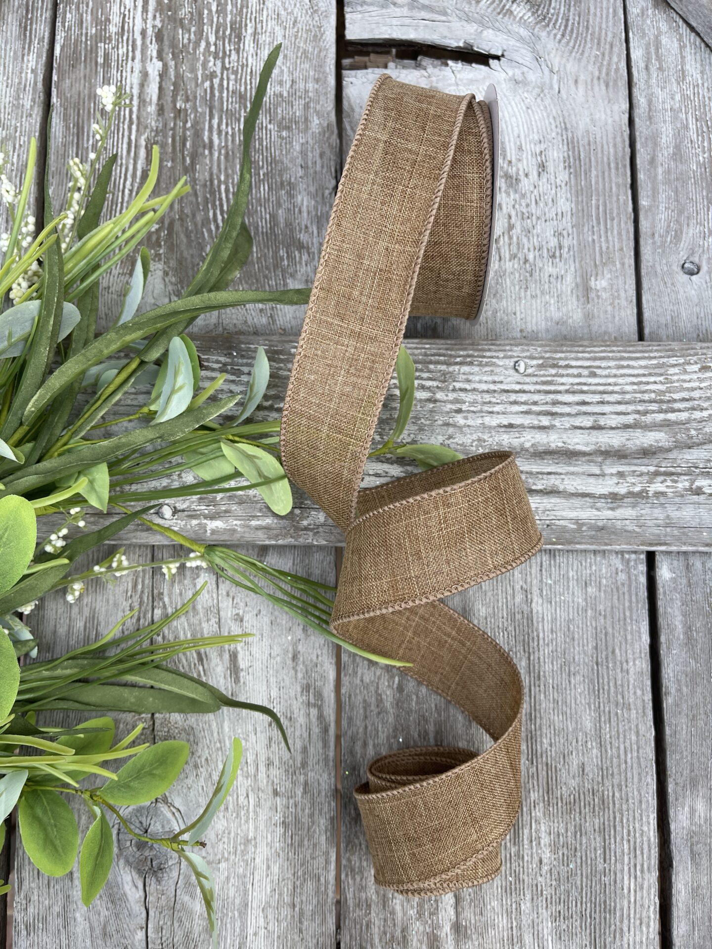 1.5" Solid Dark Natural Ribbon on 10 Yard Roll - Kelea's Florals