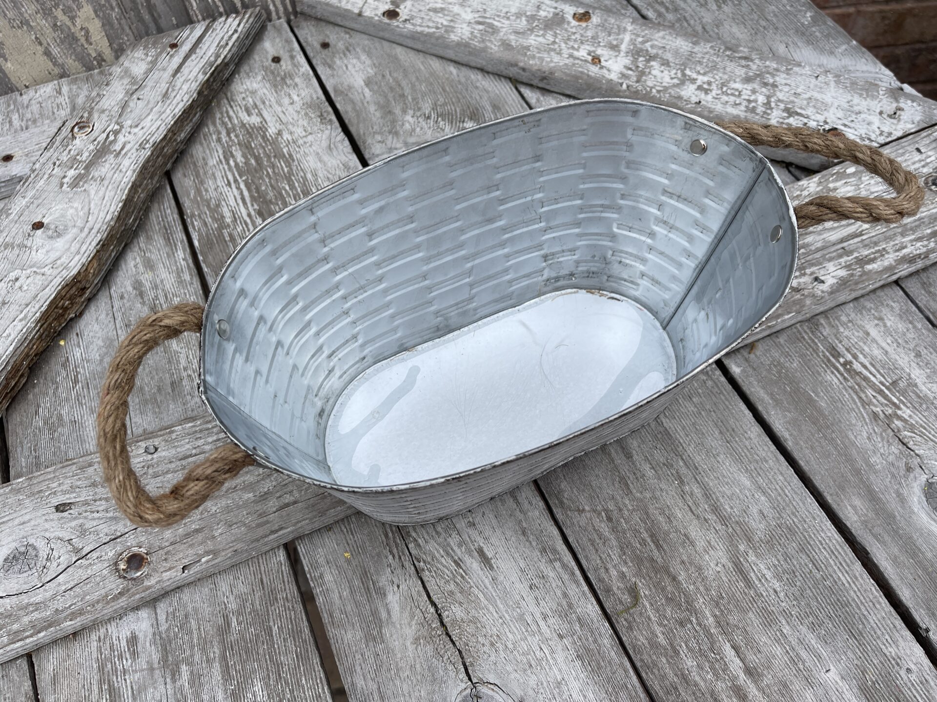 White Oval Meter Planter - Kelea's Florals