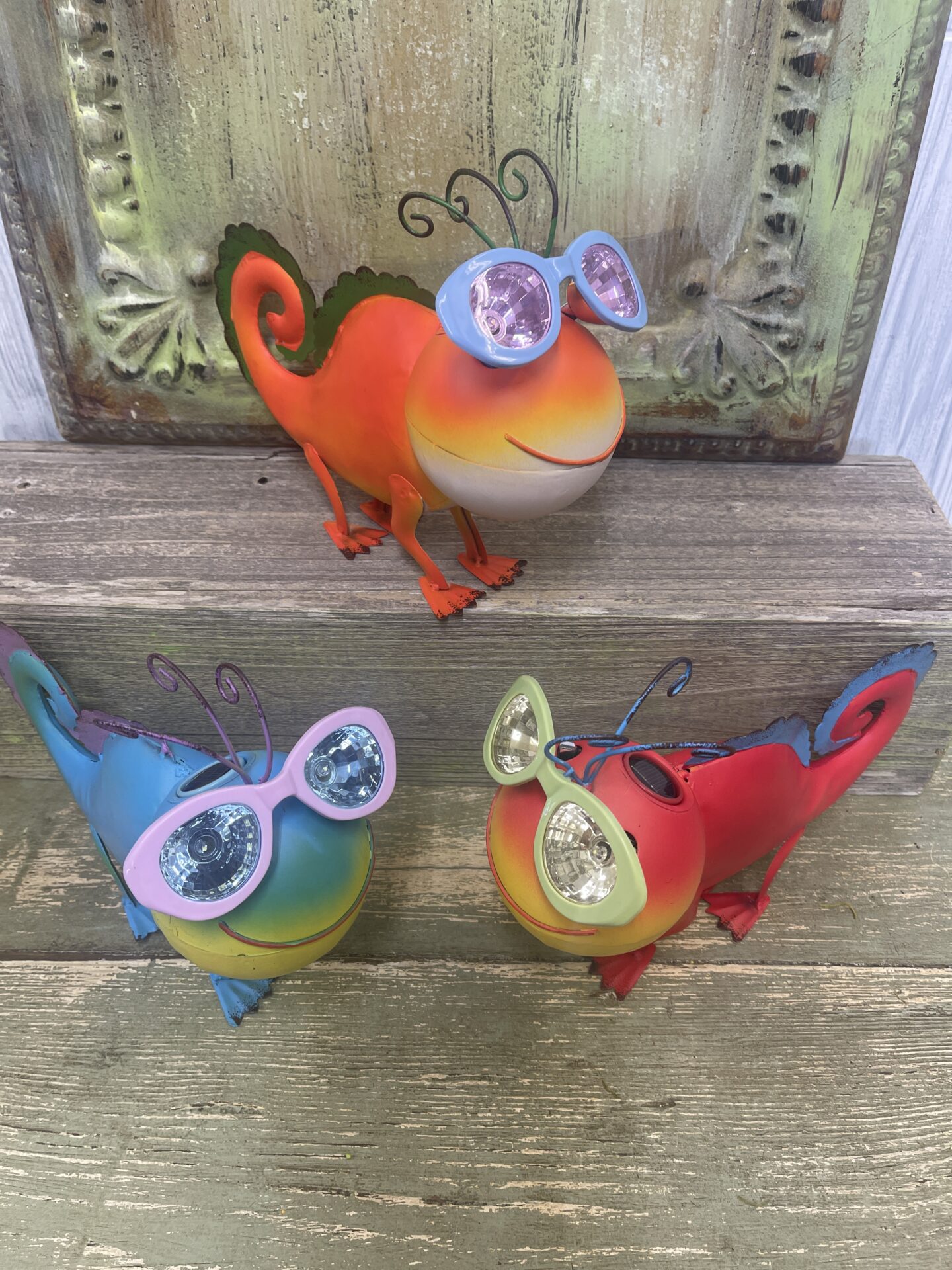 Solar Green Lizard with Yellow Glasses - Kelea's Florals