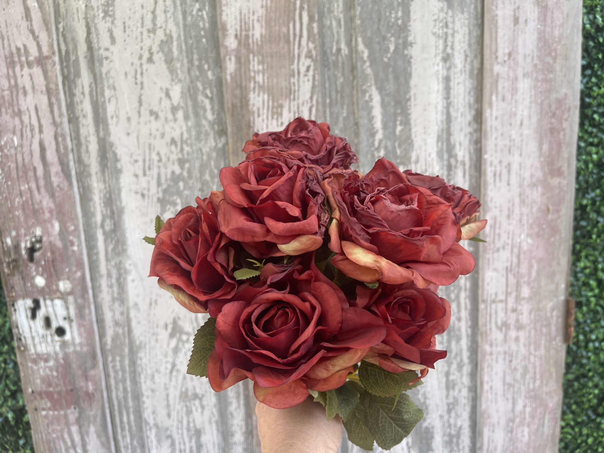Red Dried Rose Bush - Kelea's Florals