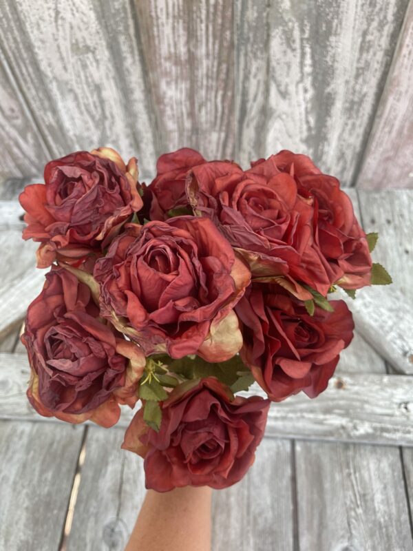Red Dried Rose Bush - Kelea's Florals