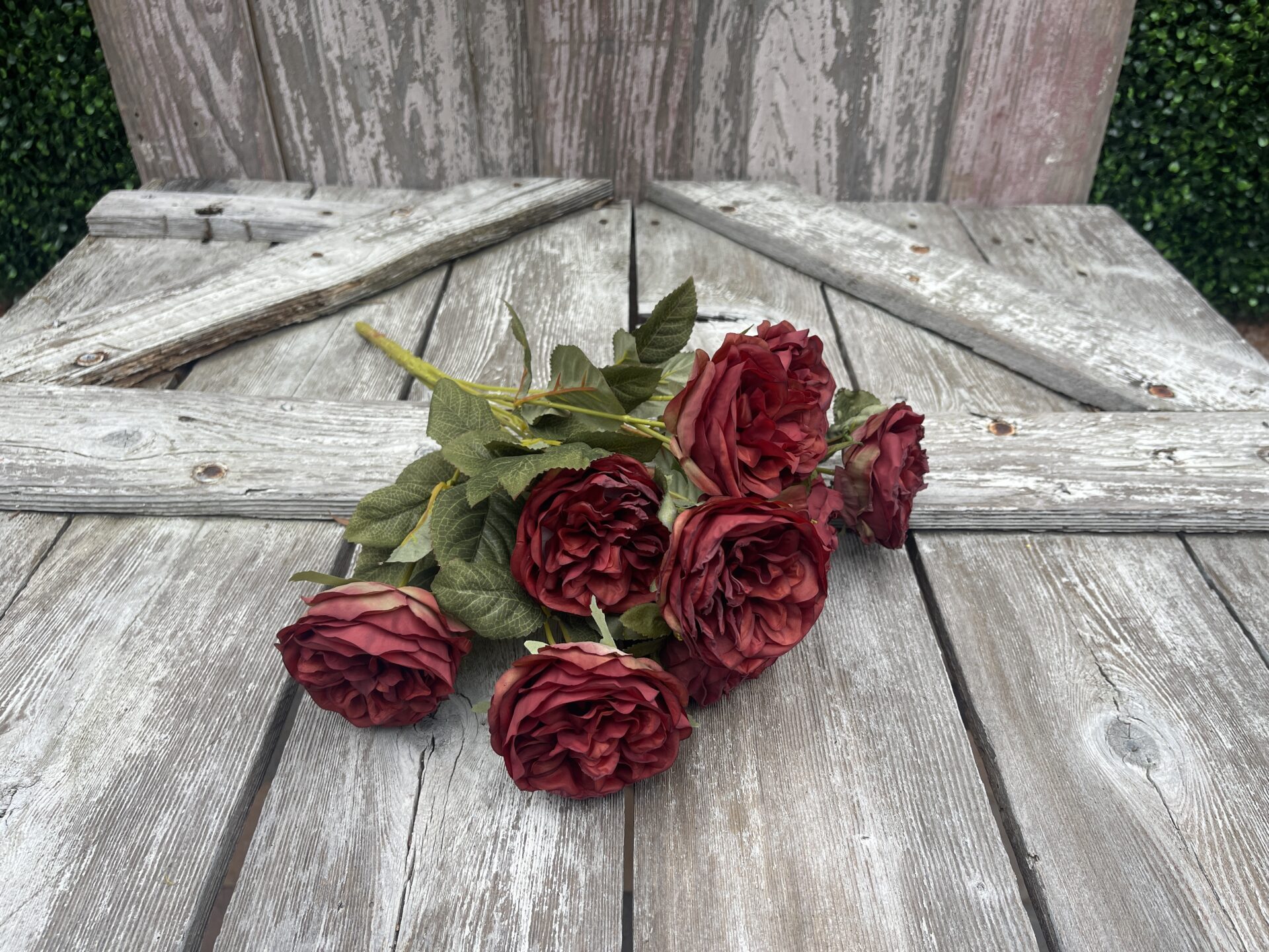 Red Dried Cabbage Rose - Kelea's Florals