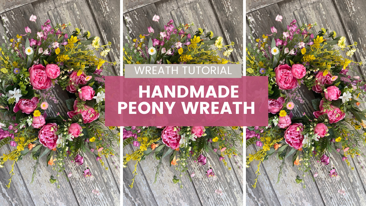 DIY Peony Wreath with Berries - Kelea's Florals