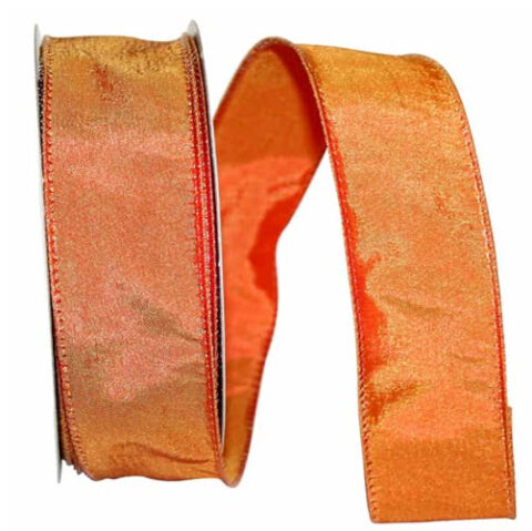 1.5" Burnt Orange Elegance Ribbon on 25YD Roll - Kelea's Florals